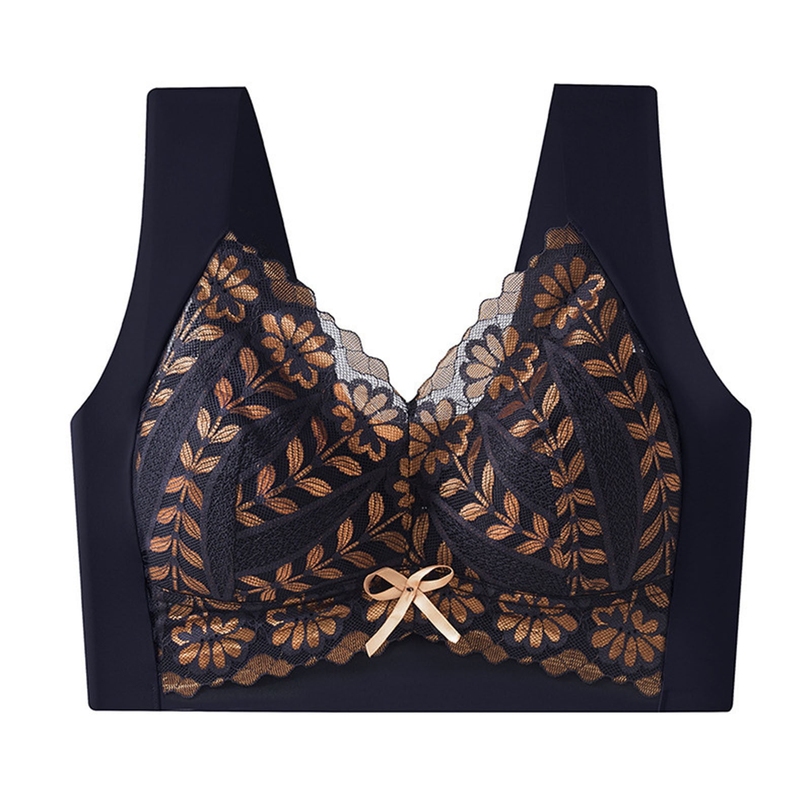 Bras for Women Ladies Lace Tube Top Camisole with Fixed Cups Gathered ...