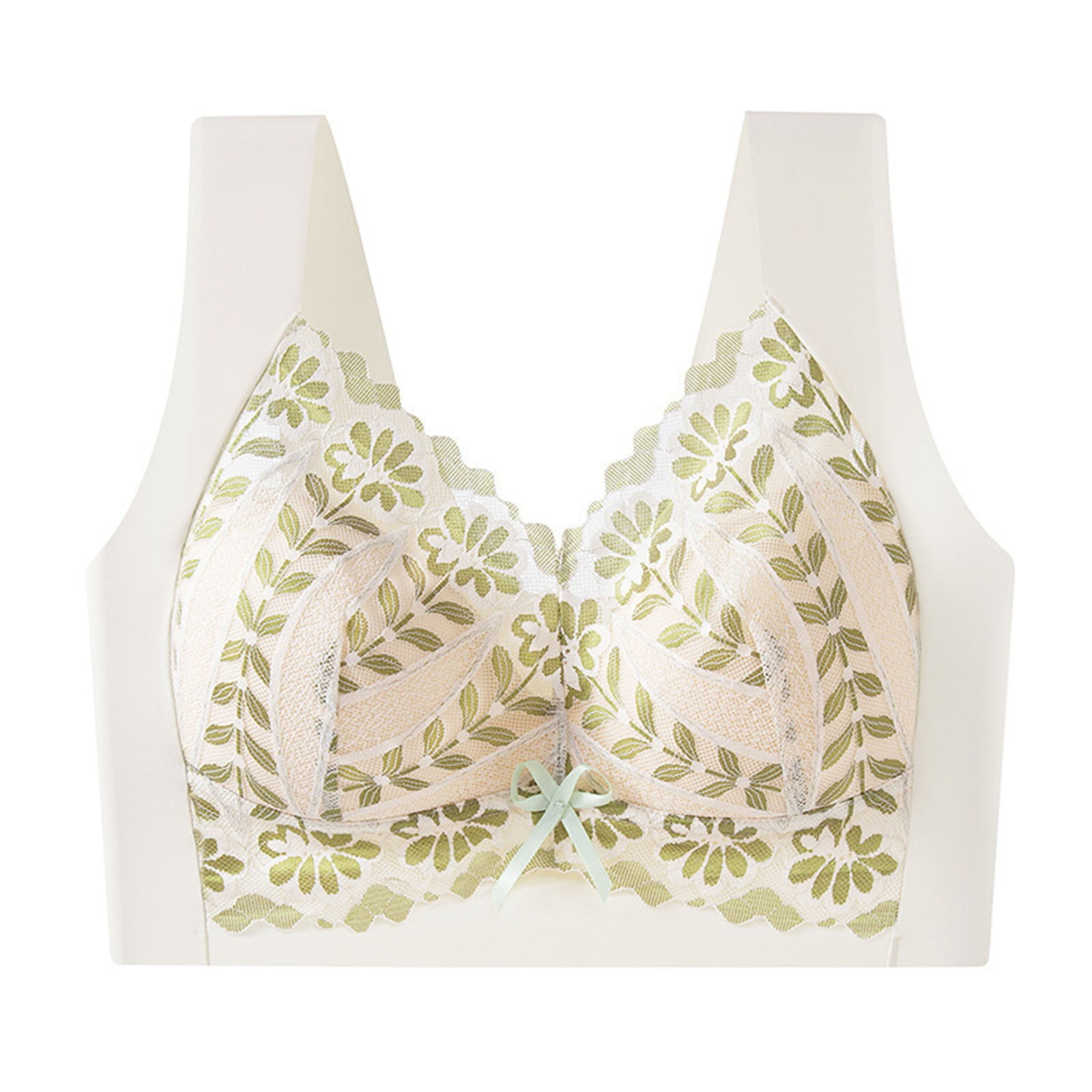 Bras for Women Ladies Lace Tube Top Camisole with Fixed Cups Gathered ...