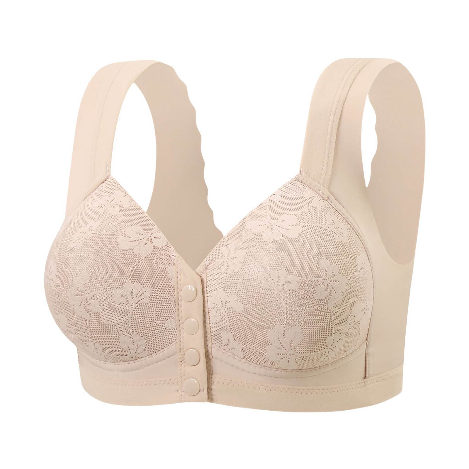 Bras for Women Large Bust Wireless Front Closure Bra for Women Floral ...