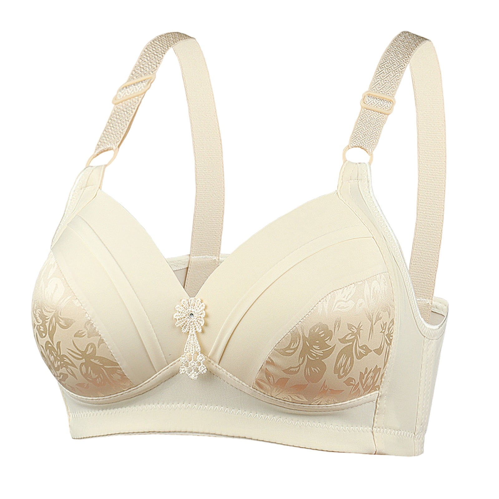 Bras for Women - Large Size No Steel Ring Thin Bra Gathered Breathable ...