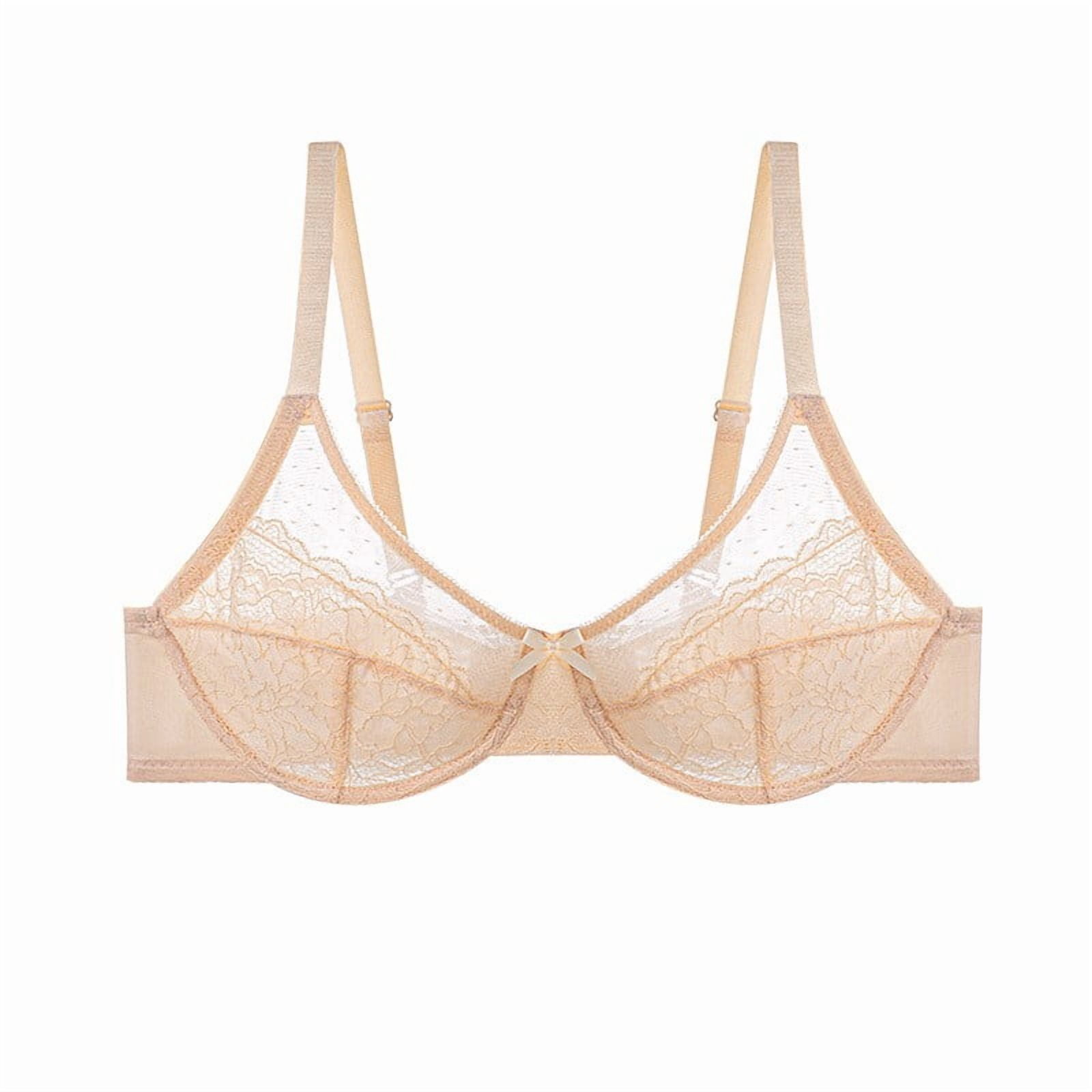 Bras for Women,Lunera Lace Bra Thin Mesh Gathered Full Coverage Push Up ...