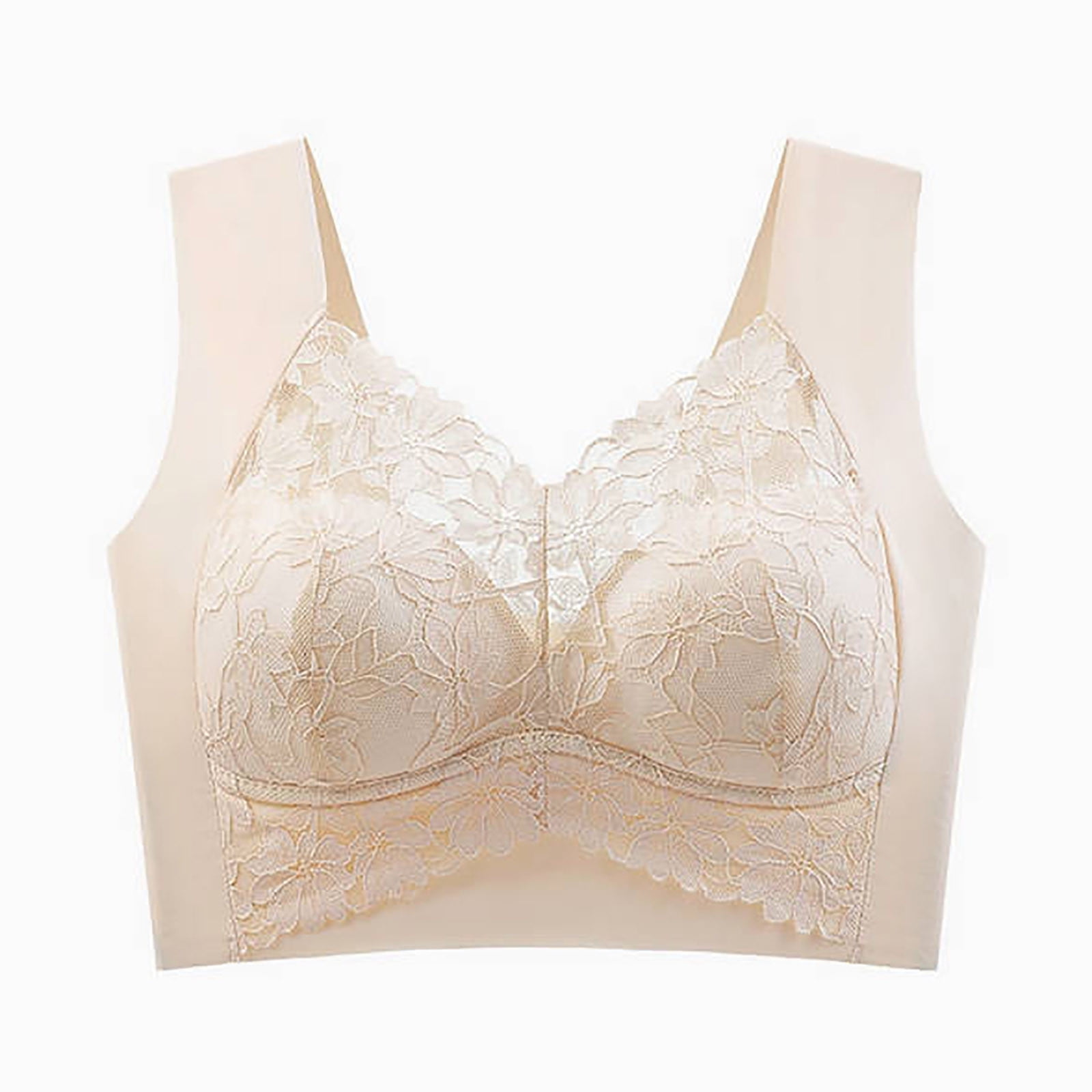 Bras for Women New Seamless Lace Back Bra Lifting Sagging Bra Gathered ...