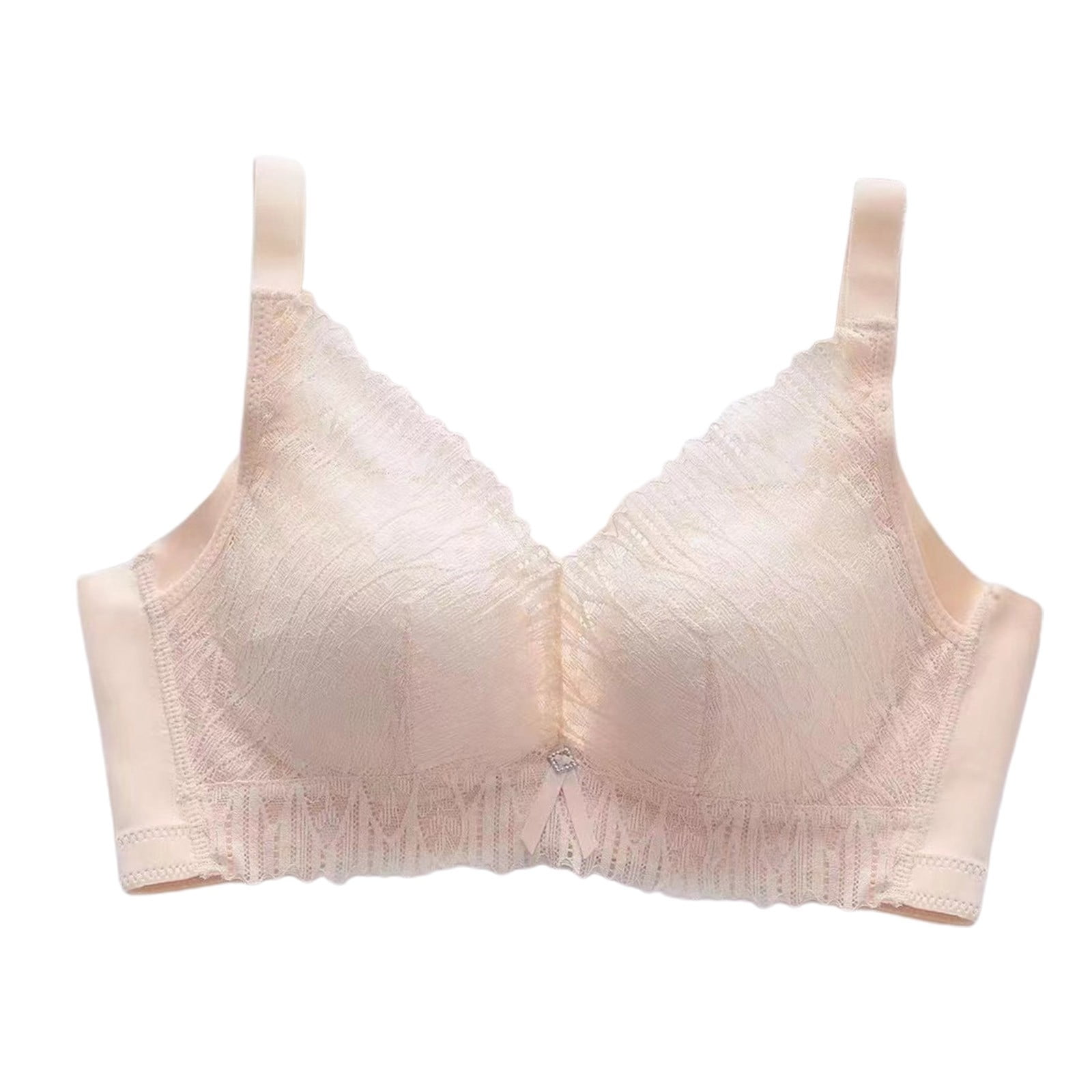 Bras for Women No Rims Hand Cups No Side Bone Adjustment Lace Edge ...