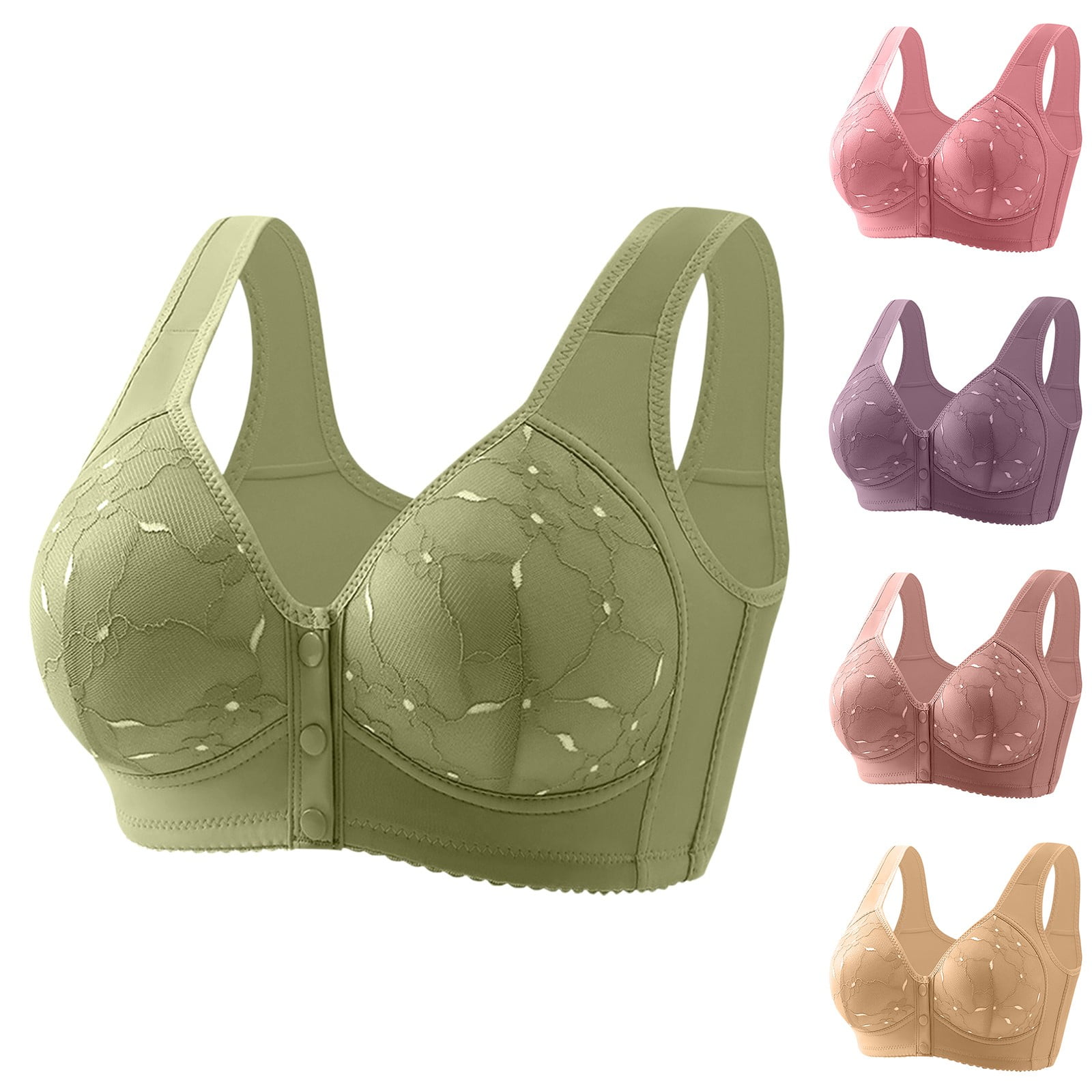 Bras for Women No Underwire 2025 Front Closure - Daisy Bra for Seniors ...