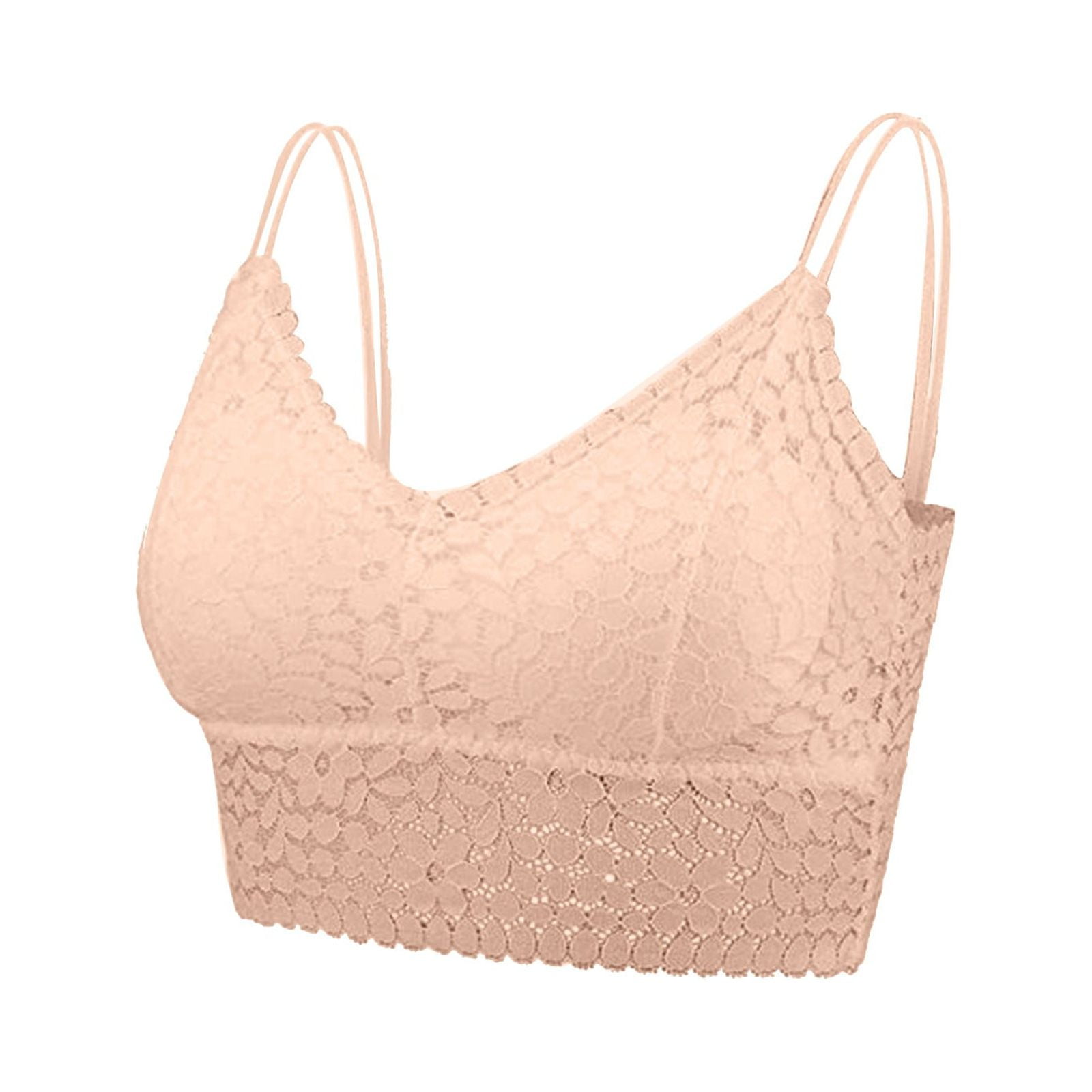 Bras for Women No Underwire Bralettes Soft Lace Full Coverage Push Up ...