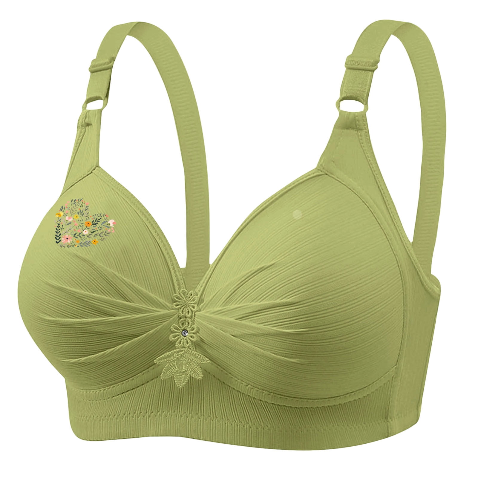 Bras for Women No Underwire Plus Size B/C Cup Sport Bra Push Up Full Coverage Stretchy Comfy ...