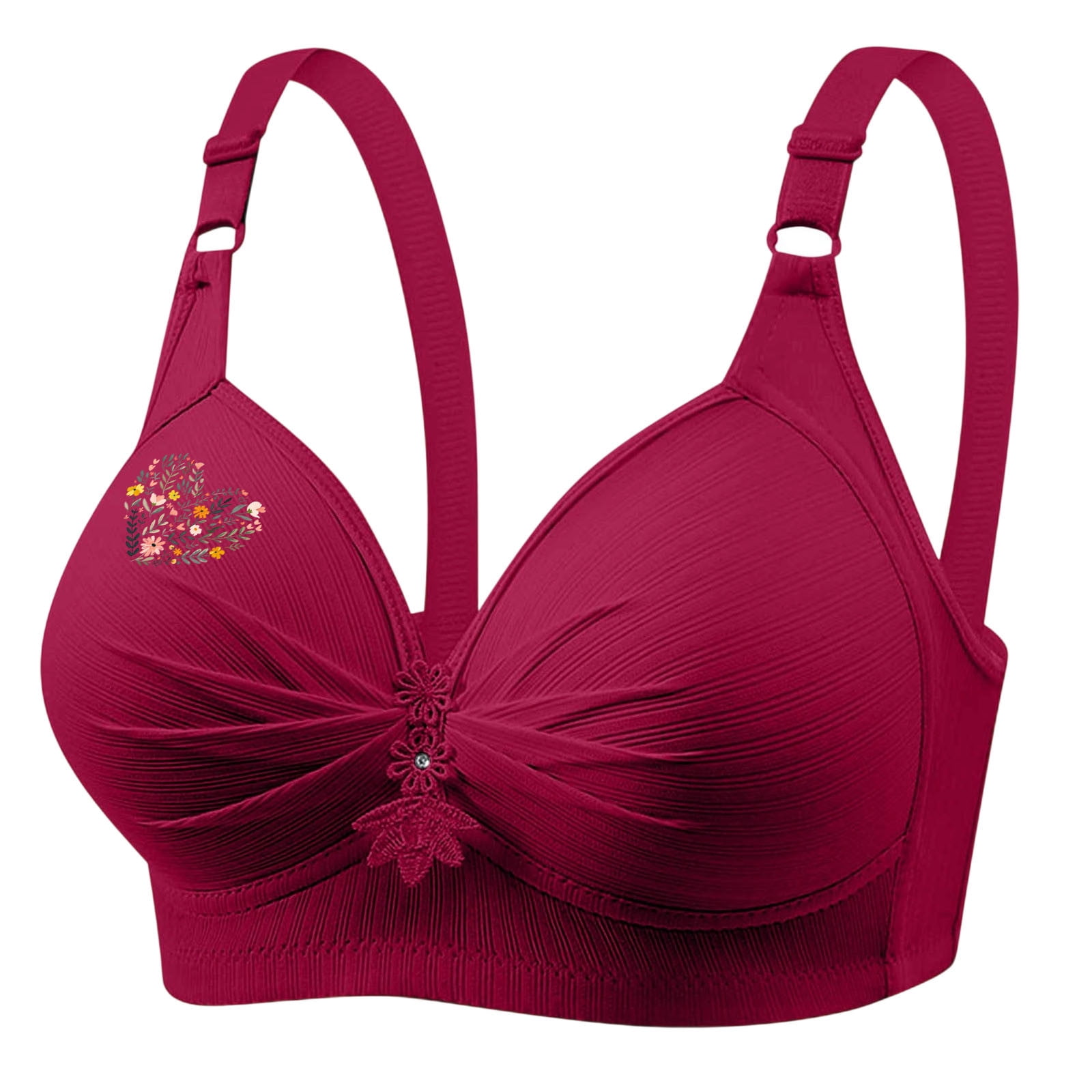 Bras for Women No Underwire Plus Size B/C Cup Sport Bra Push Up Full ...