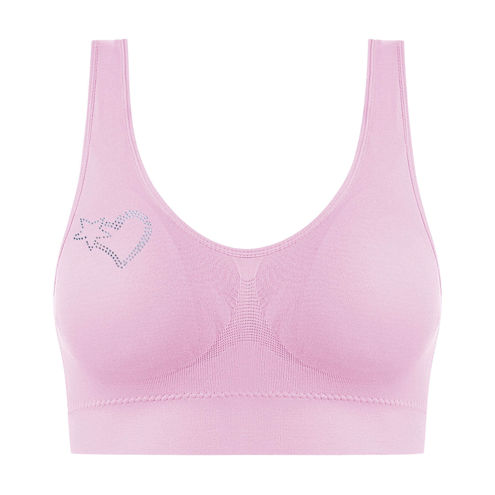 Bras for Women No Underwire Push Up Support Bra Solid Breathable Full ...
