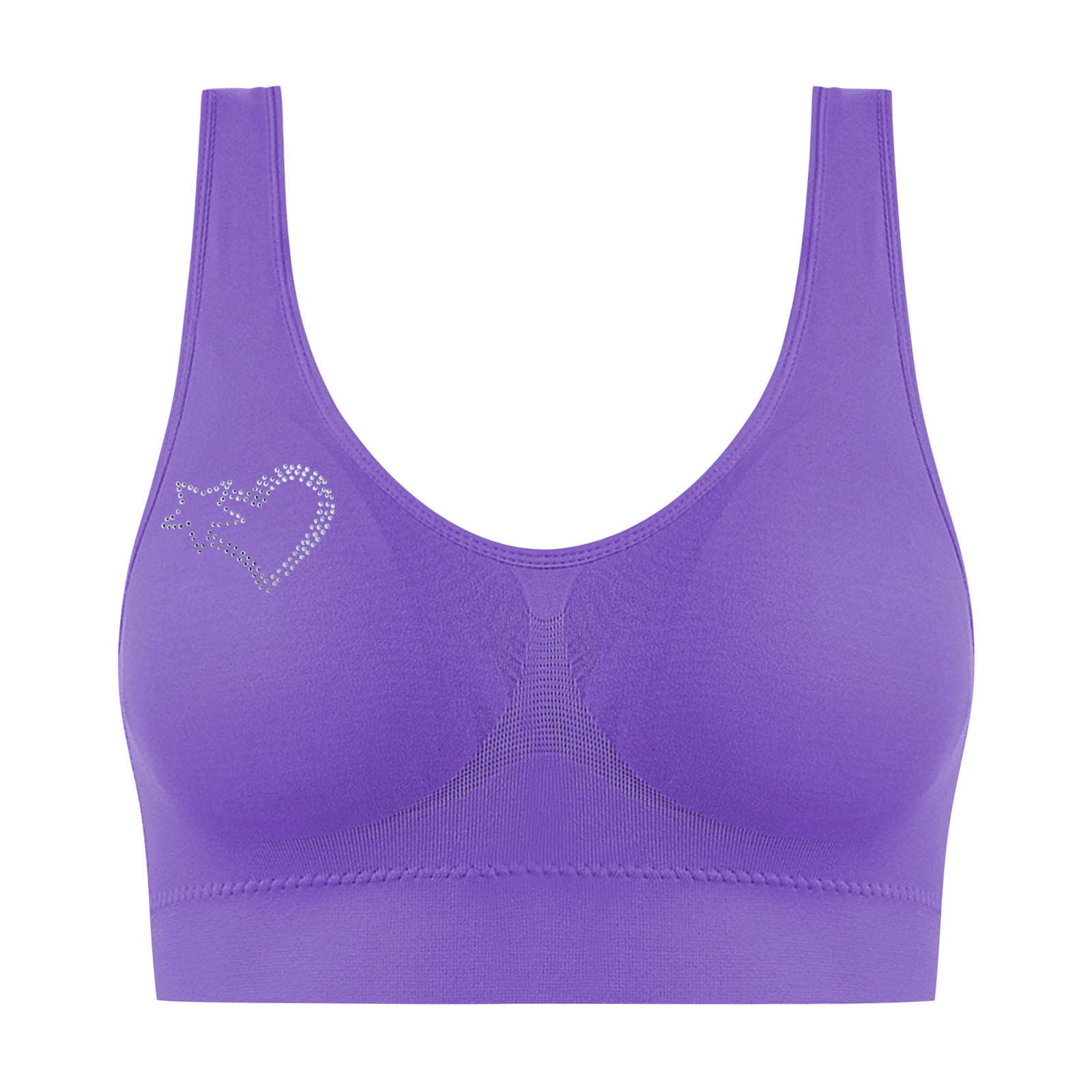 Bras for Women No Underwire Push Up Support Bra Solid Breathable Full ...