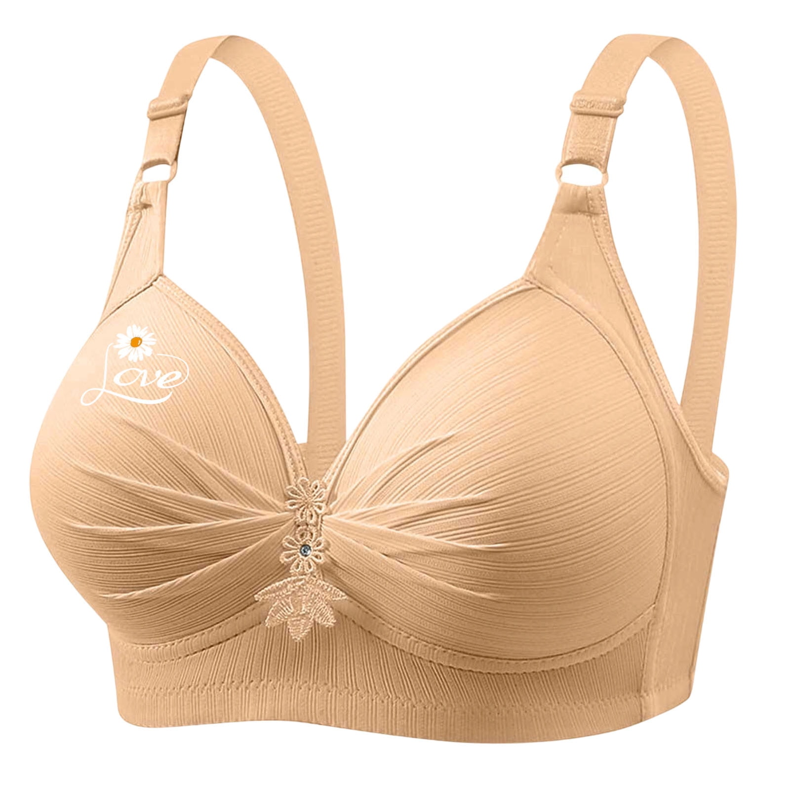 Bras for Women No Underwire Wireless Bra Seamless Push Up Full Coverage ...