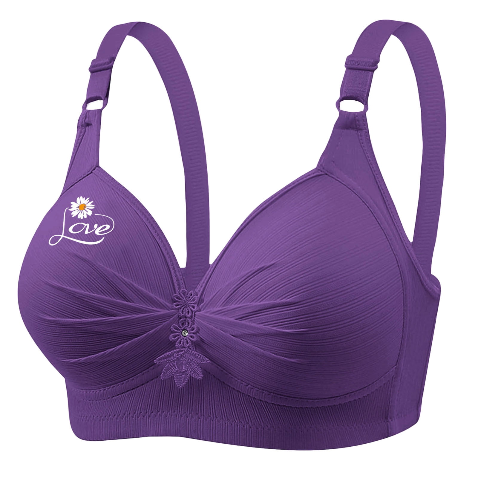 Bras for Women No Underwire Wireless Bra Seamless Push Up Full Coverage ...