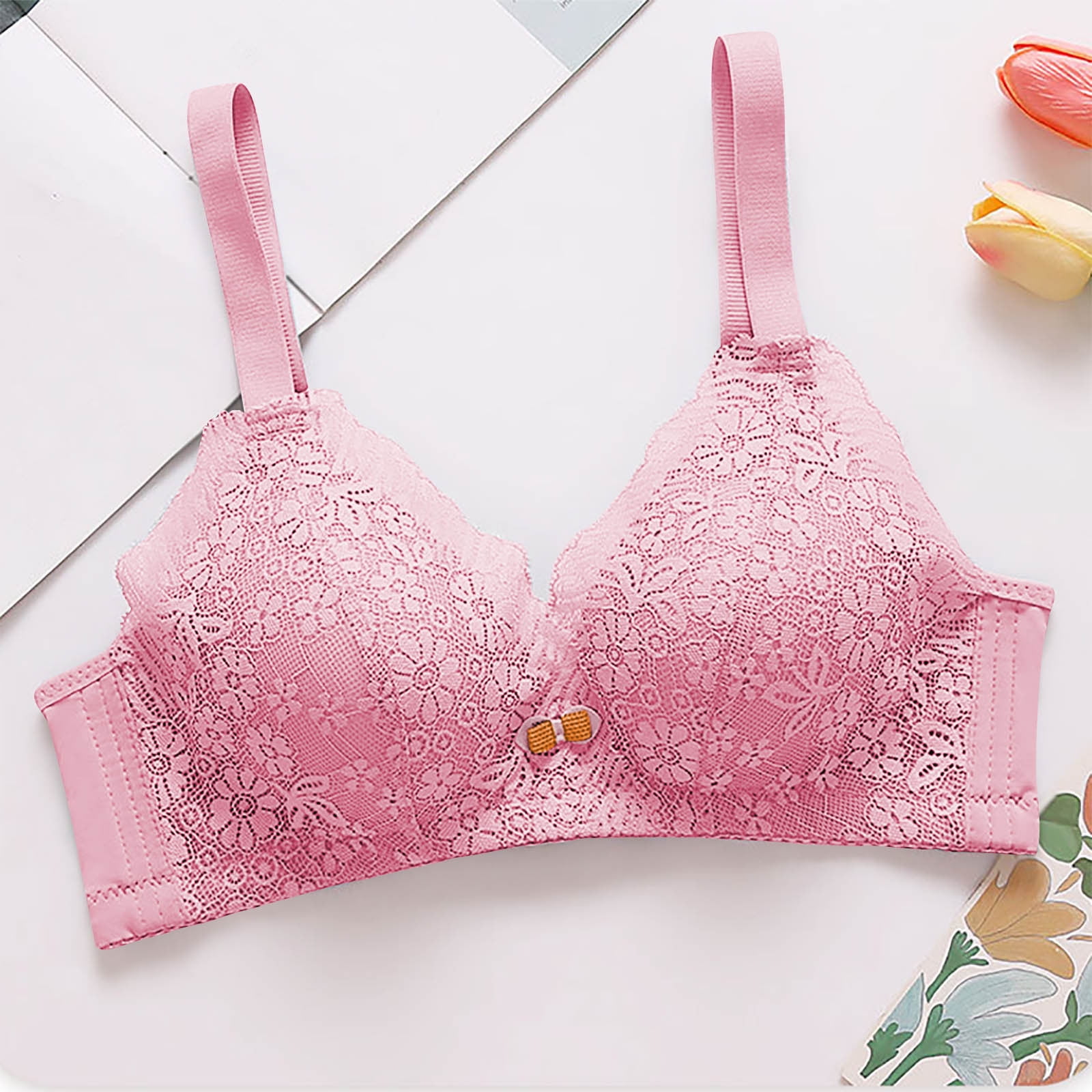 Bras for Women No Underwire, Woman's Embroidery Lace Thin Style ...