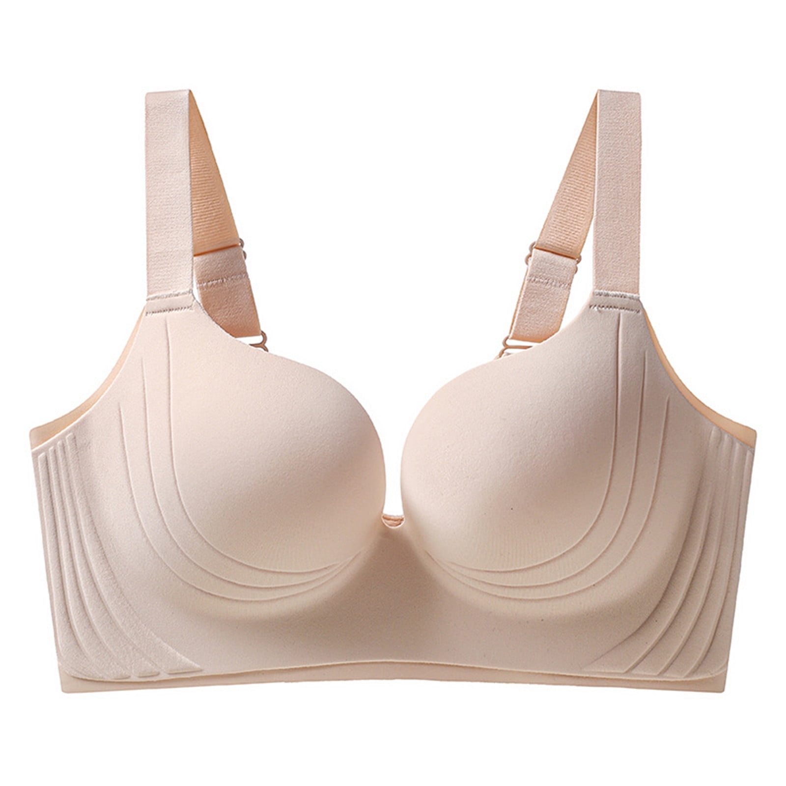 Bras for Women No Underwire, Women's Solid Color Bra Front Button Plus ...