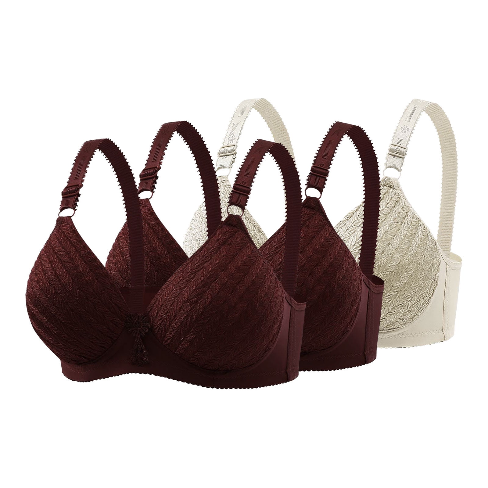 Bras for Women Padded Everyday Support Bra 3 Pack Womens Breathable ...