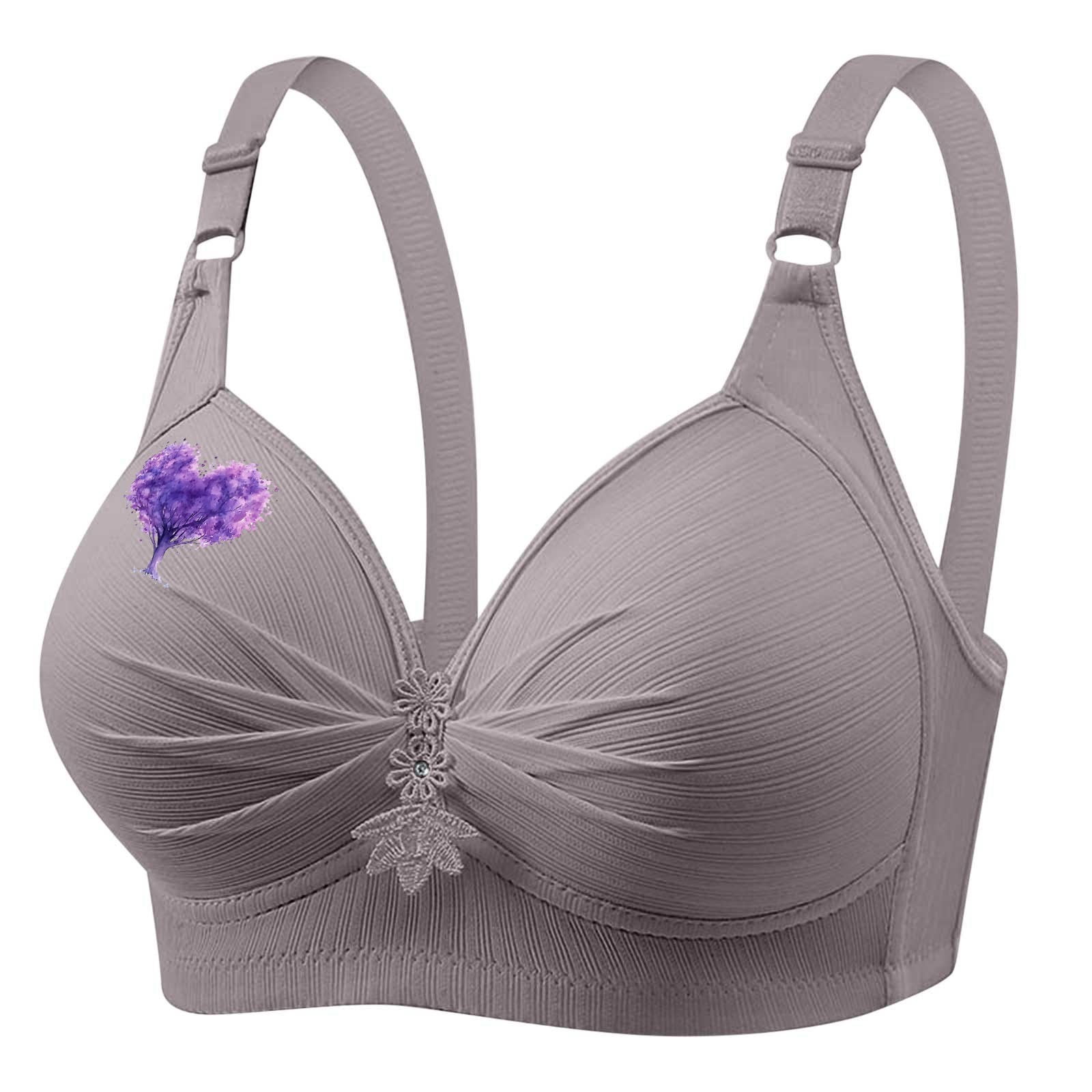 Bras for Women Plus Size Breathable Daily Underwear Small Print Bra ...