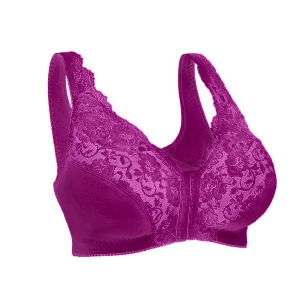 Bras for Women Plus Size Front Closure Back Support - Oversized Comfort ...