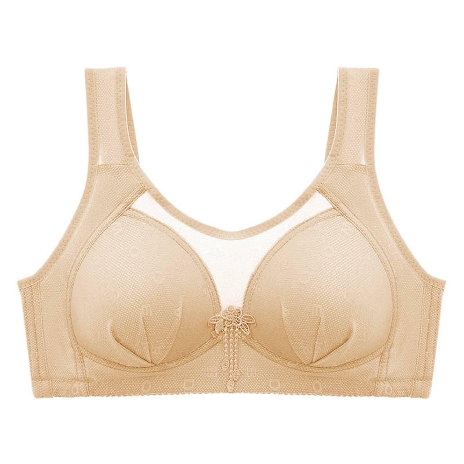 Bras for Women Printing Thin Style Ventilate Back Buckle Bra Without Steel Rim Plus Size Bra ...