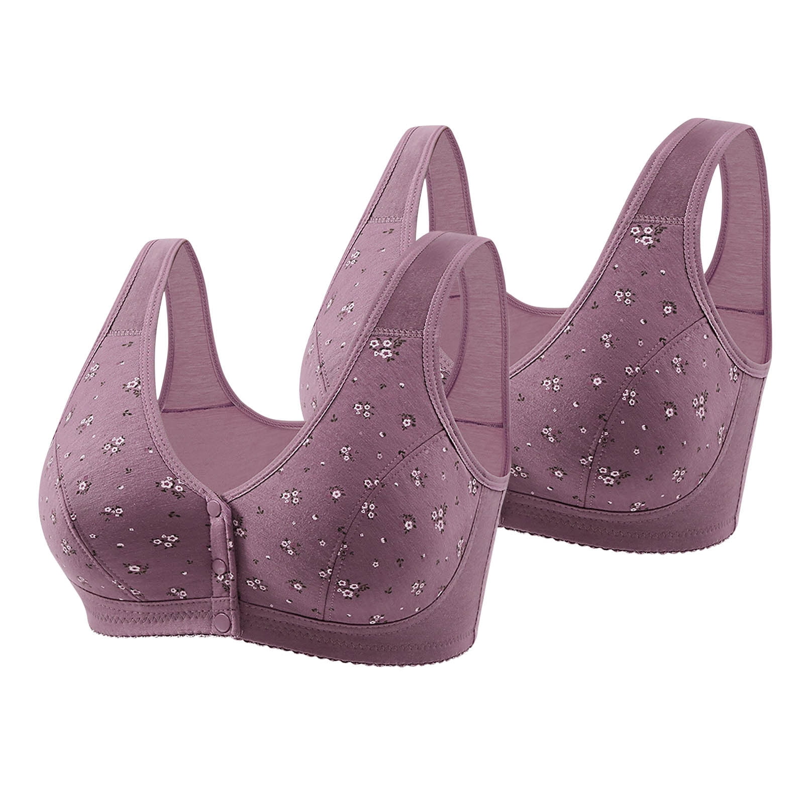 Bras for Women Printing Thin Style Ventilate Large Size Bra Without ...