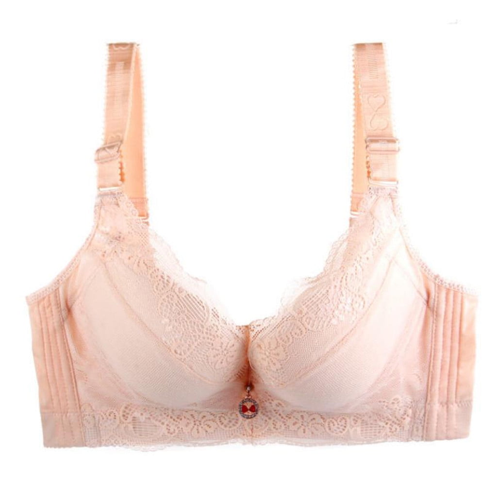 Bras for Women Push-Up Bralettes Solid Print Beige 44B 1-Pack - Walmart.com
