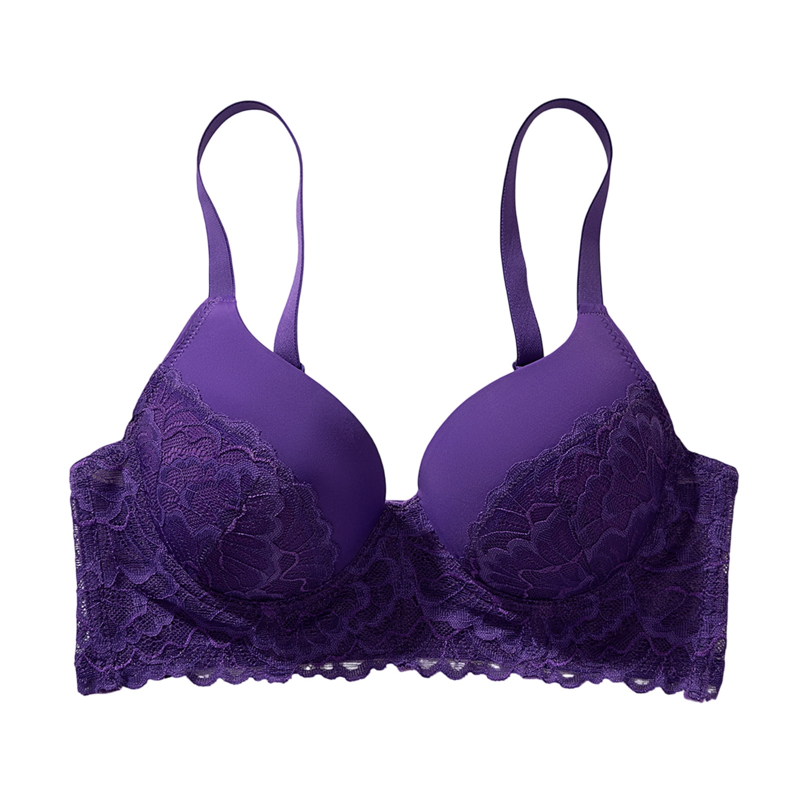 Bras for Women Push Up Bras Floral Lace Adjustable Straps Bra Underwire ...