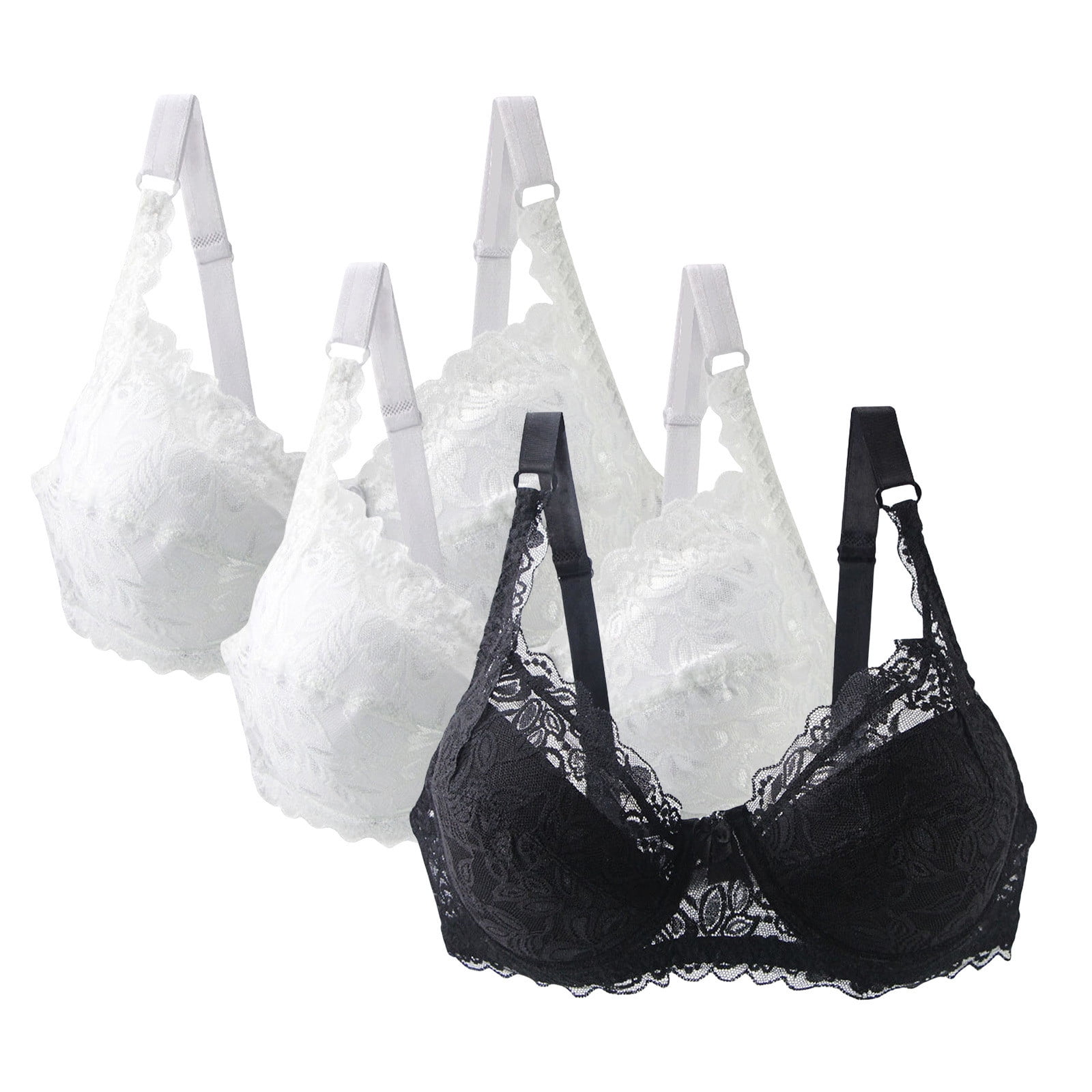 Bras for Women Push Up Women's Sexy Seamless Push Up Lace Sports Bra ...