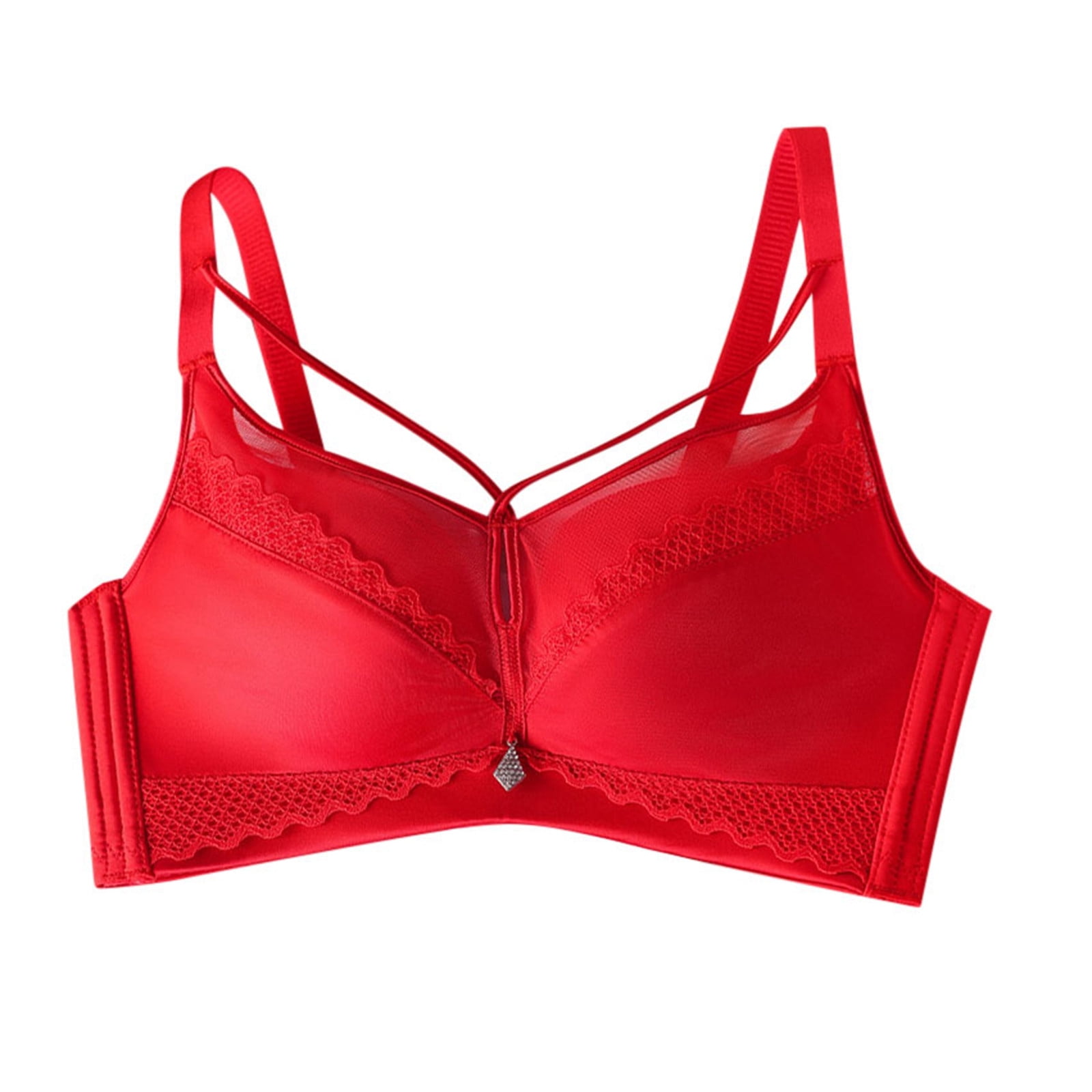 Bras for Women,Satin Wireless Bra Adjustable Support for Small Bust ...