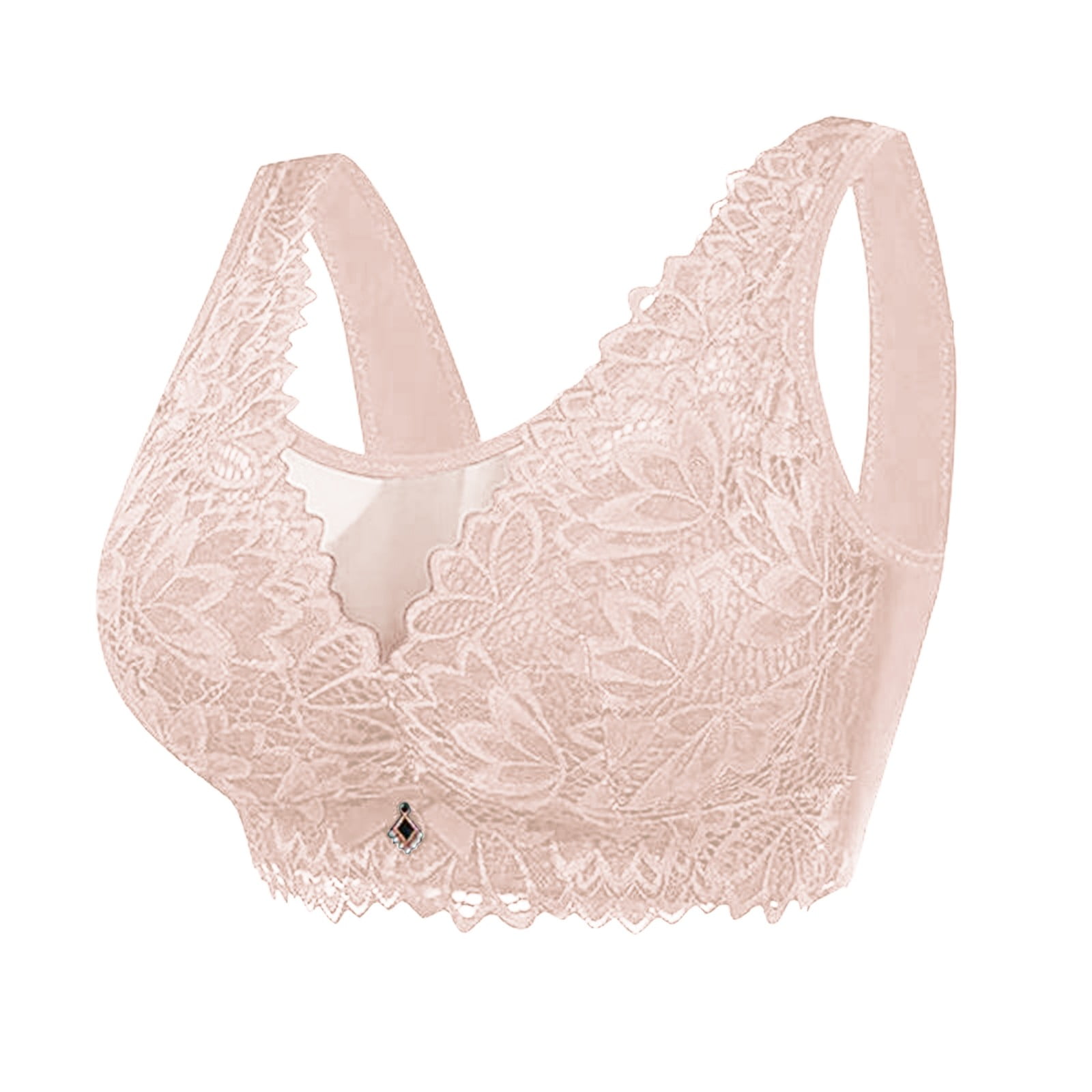 Bras for Women Seamless Comfortable with Scalloped Details and Shoulder ...