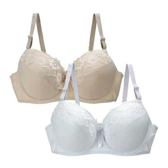 Bras for Women Seamless Comfortable with Scalloped Details and Shoulder ...