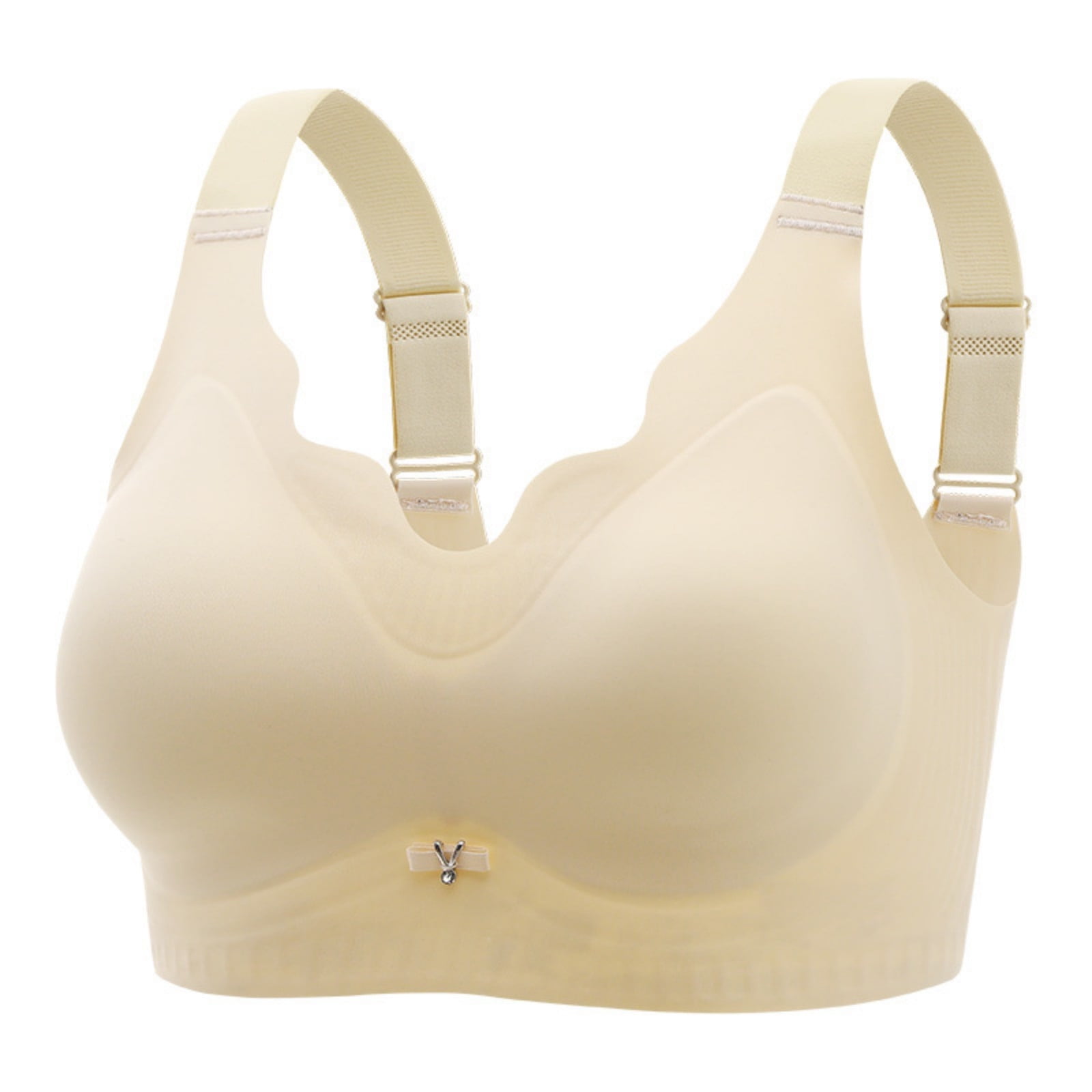 Bras for Women Seamless Thin Without Rims Soft Support Gathered ...