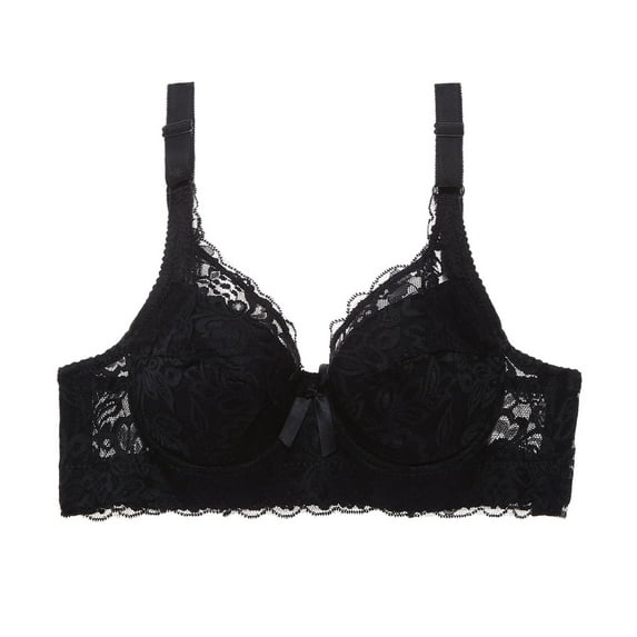 Bras for Women,Sexy Lace Gathered Bra Adjustable Straps Cup Underwear ...