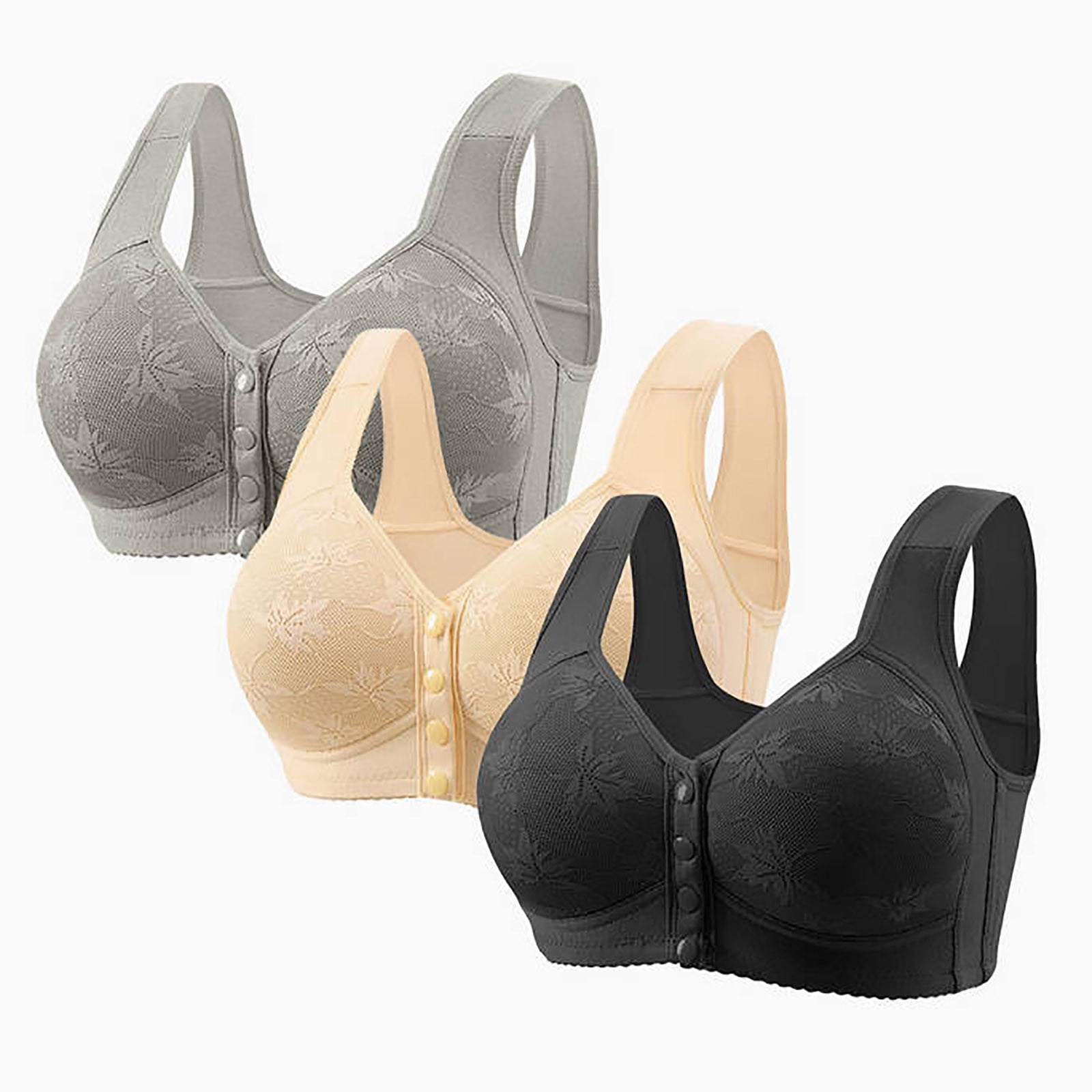 Bras for Women Sexy Non Magnetic and Non Steel Ring Gathered Bra with ...