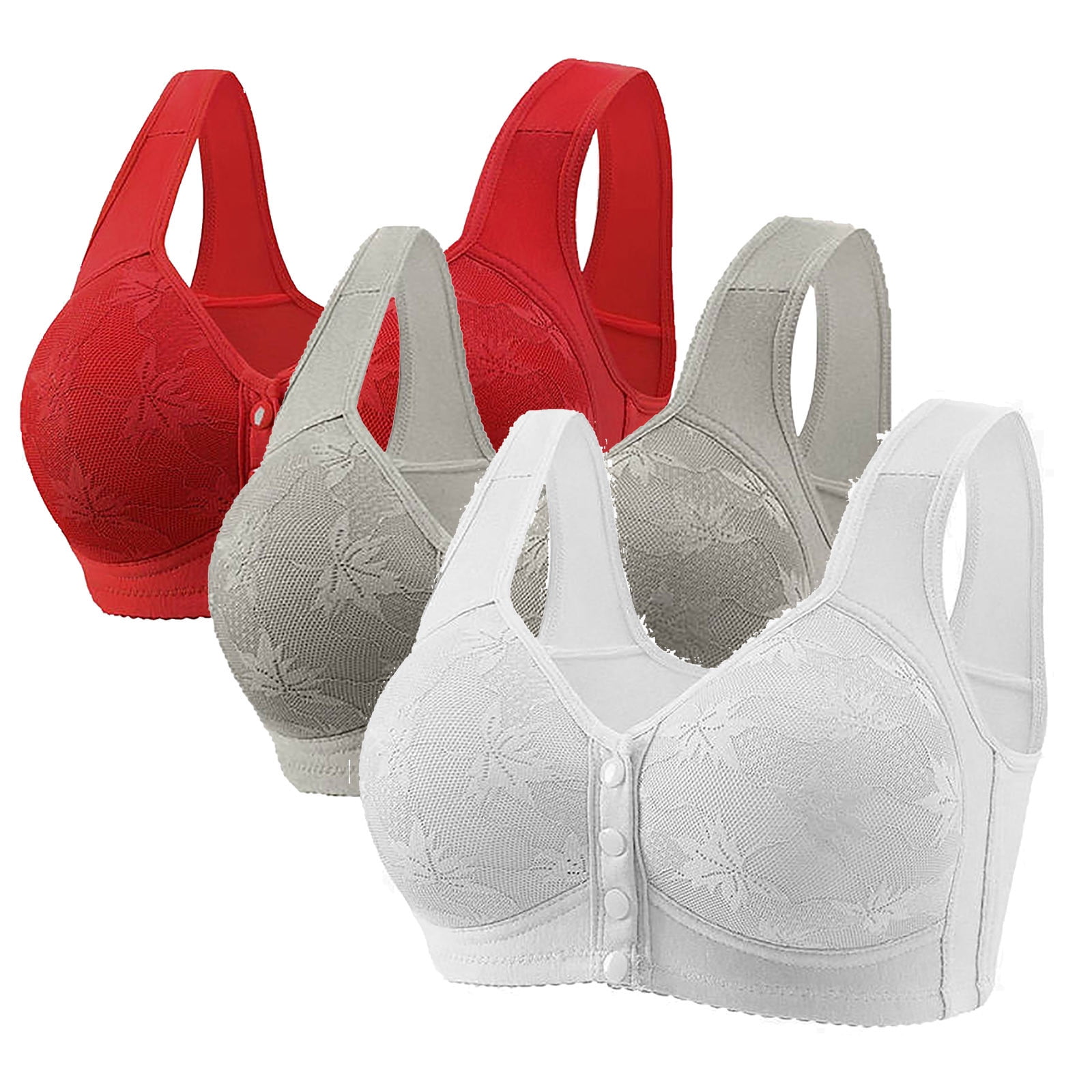 Bras for Women Sexy Non Magnetic and Non Steel Ring Gathered Bra with ...