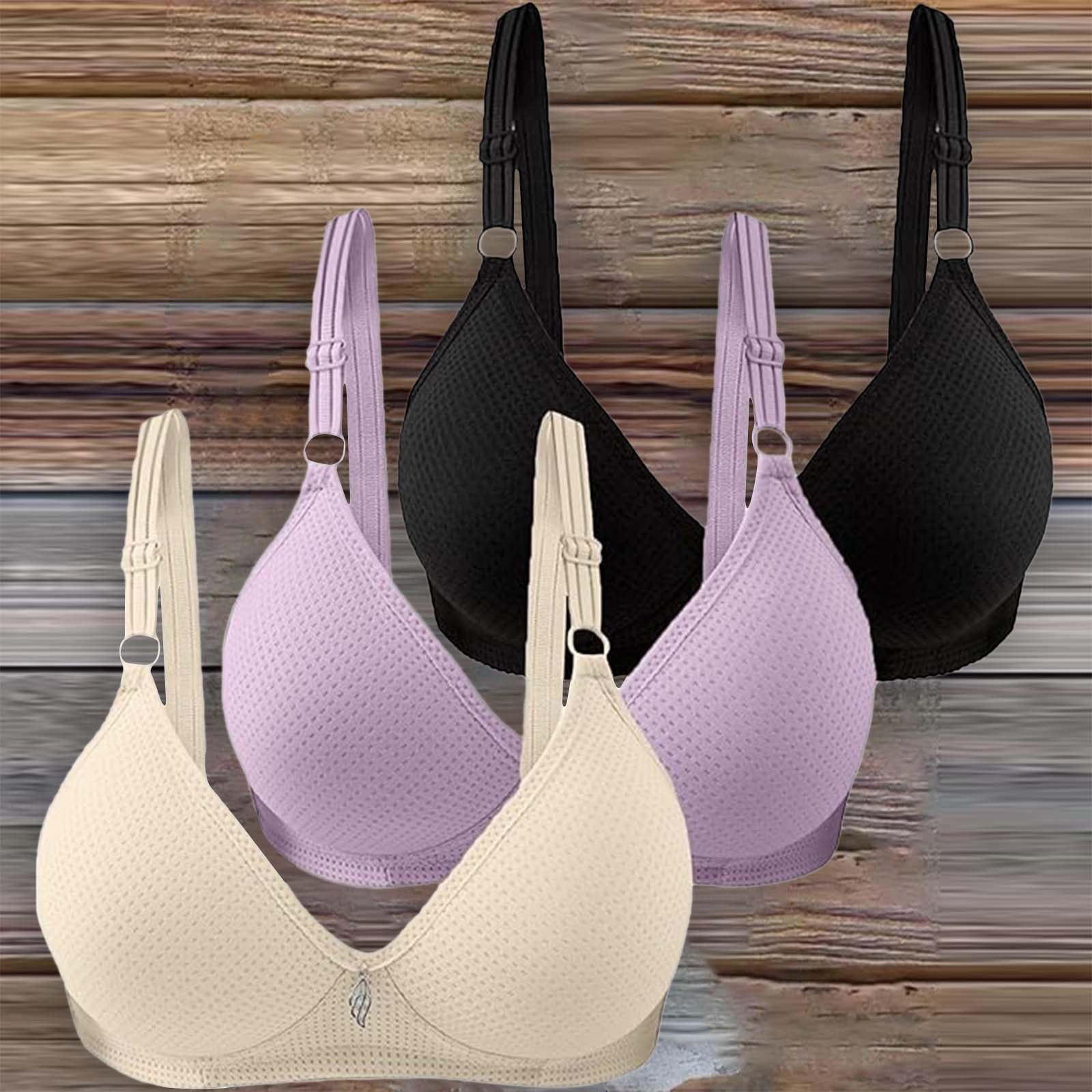 Bras for Women Sexy Up Wireless Solid Color Underwear Adjustable ...