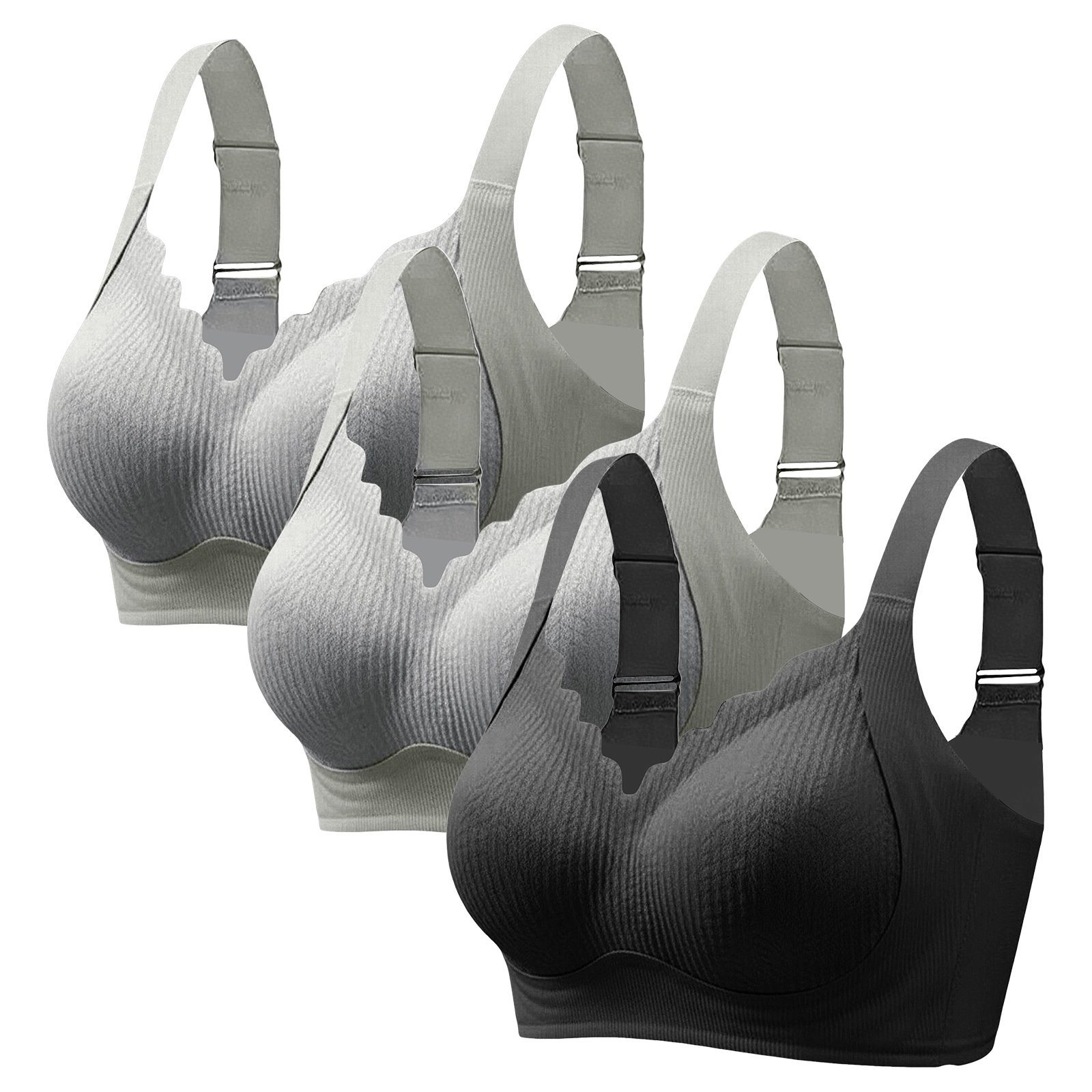 Bras for Women Sky Blue Nylon,Spandex Plus Size No Underwire Top Bra ...