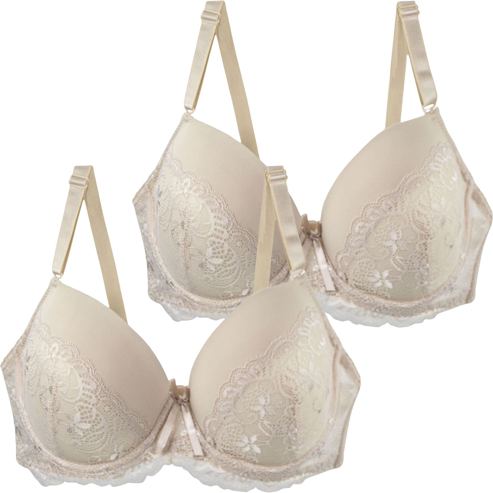 Bras for Women Smoothing Wireless Comfortable Strap Set Sexy Big Tight Classic Set Everyday (2PC ...