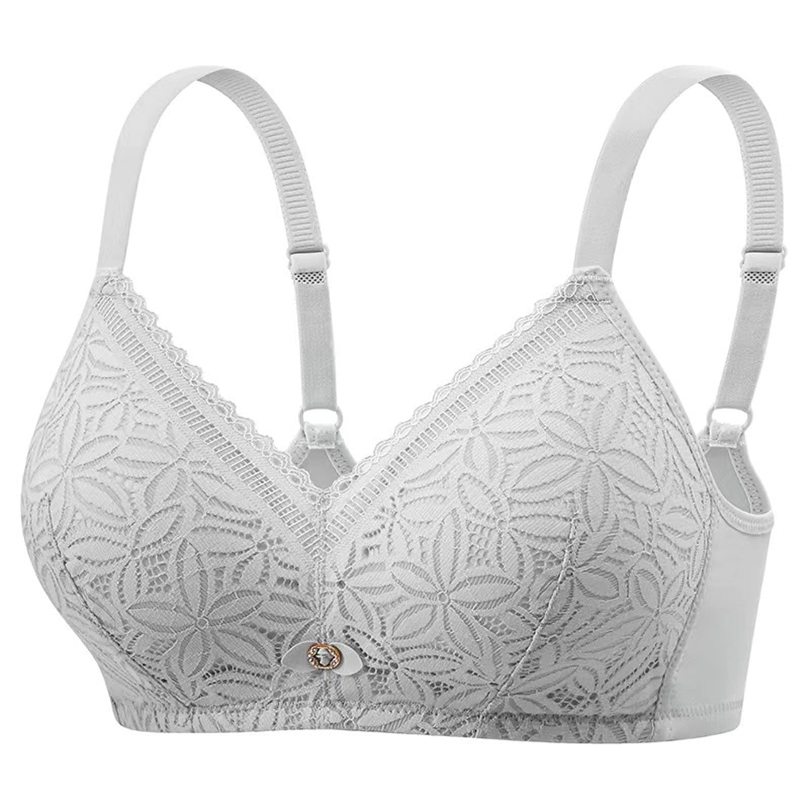 Bras for Women Solid Color Lace Thin Style Ventilate Back Buckle Bra ...