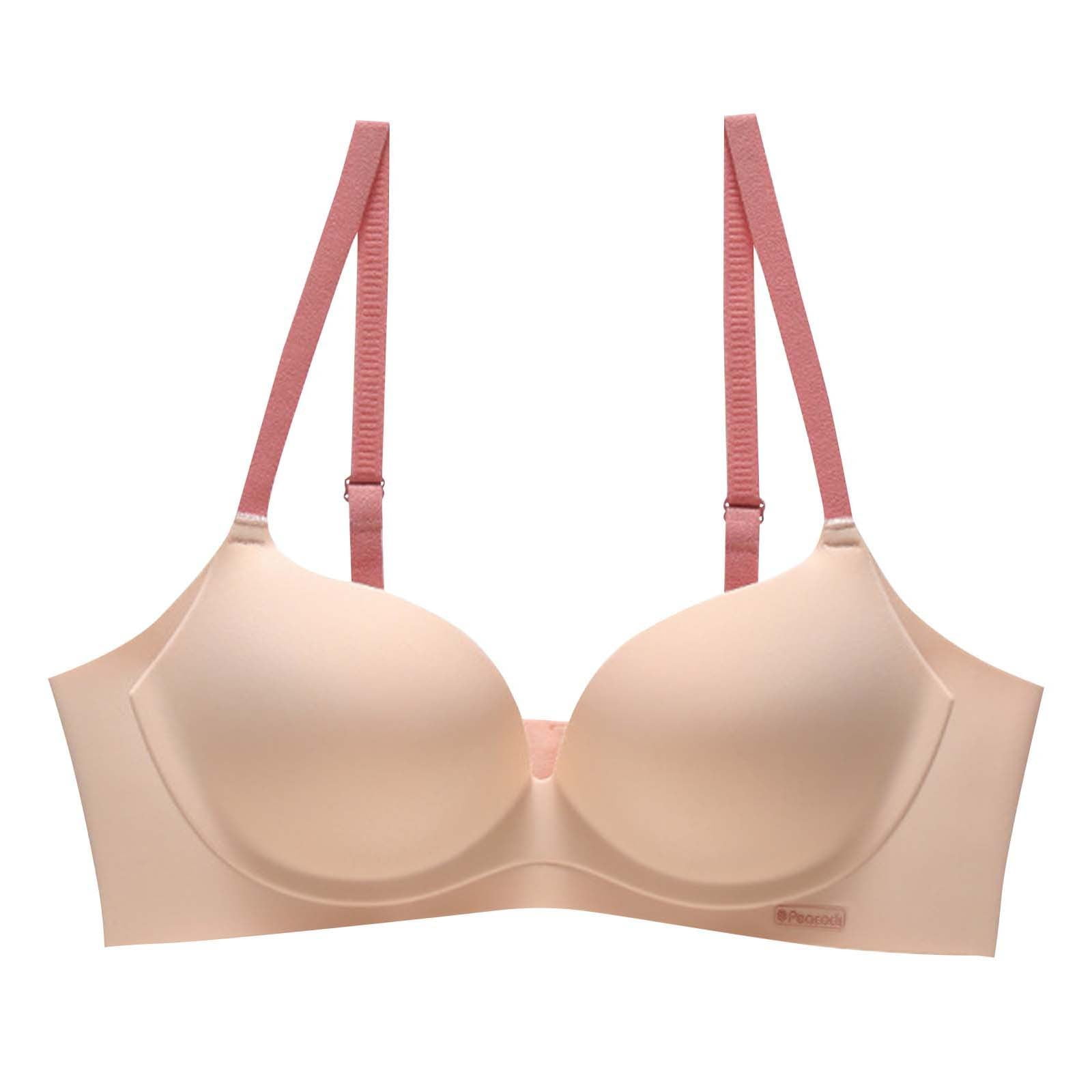 Bras for Women Solid Color Seamless Underwear Without Steel Rims Detachable Chest Sagging Wave ...