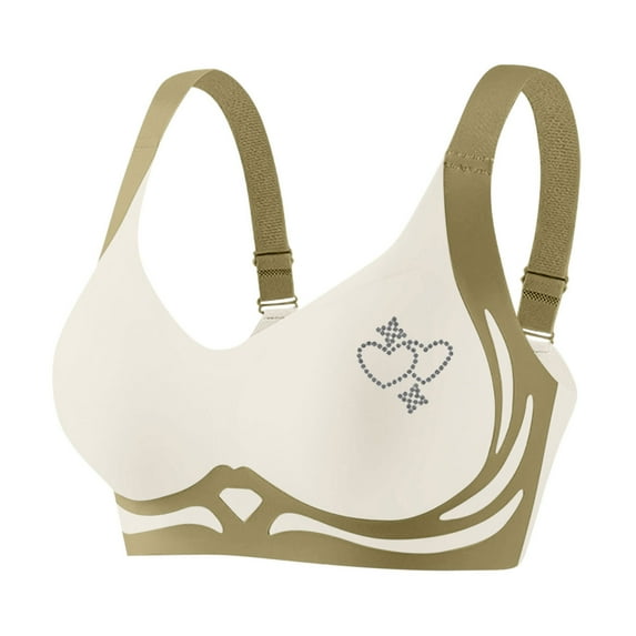 Bras for Women Supportive Wireless Push Up Bra Full Coverage Print ...