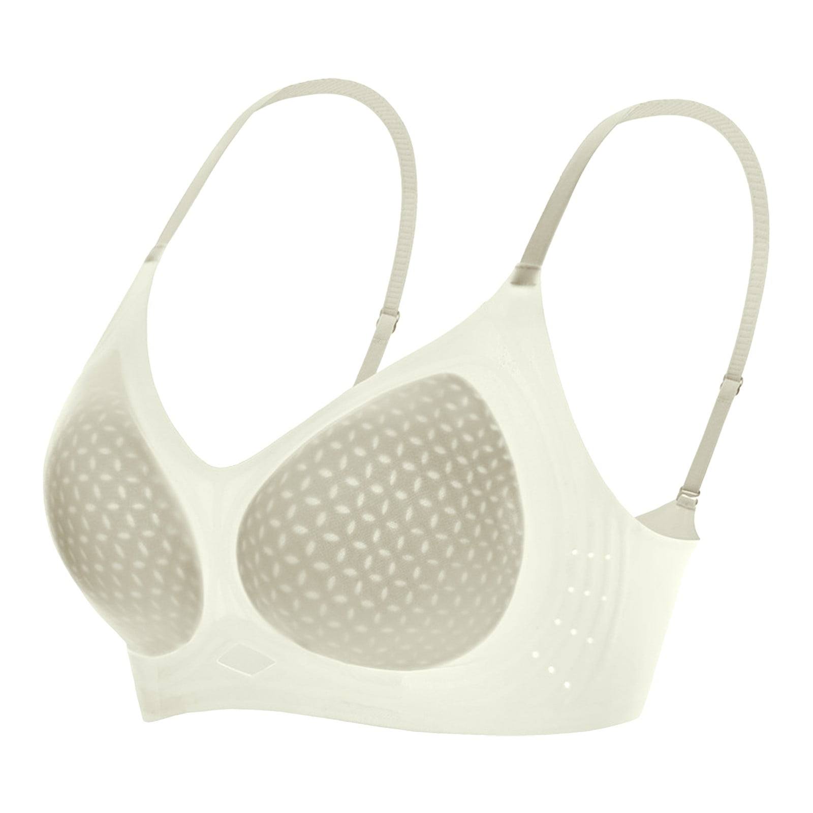 Bras for Women Ultra Thin Jelly Gel Breathable Underwire Cover Pulls ...