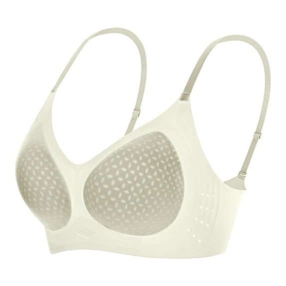 Bras for Women Ultra Thin Jelly Gel Breathable Underwire Cover Pulls ...