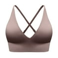 Bras for Women V Neck Long Line Sports Bra with Padded Cups and ...