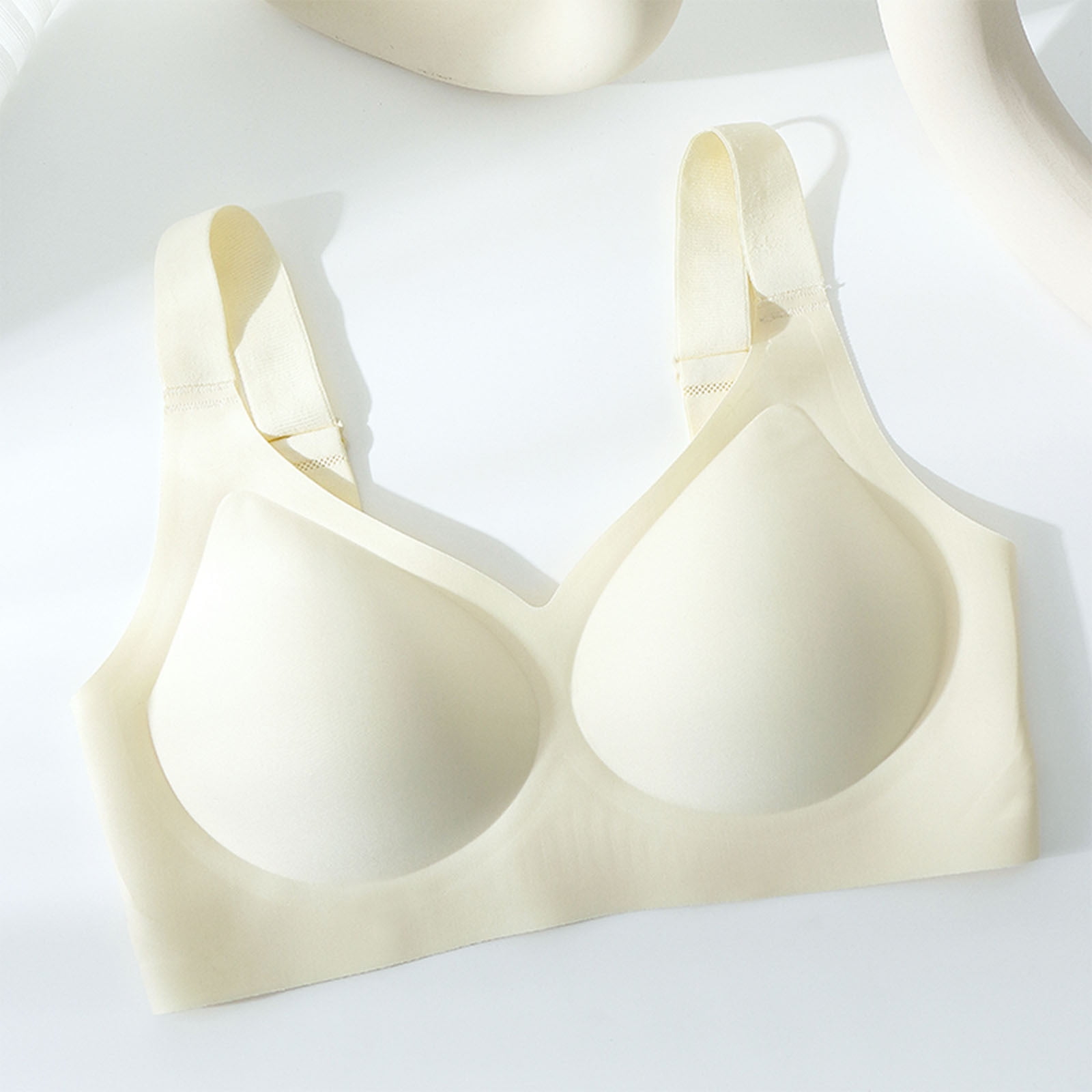 Yijfswar Bras for Women V Neck No Underwire Push Up Bralettes Seamless ...