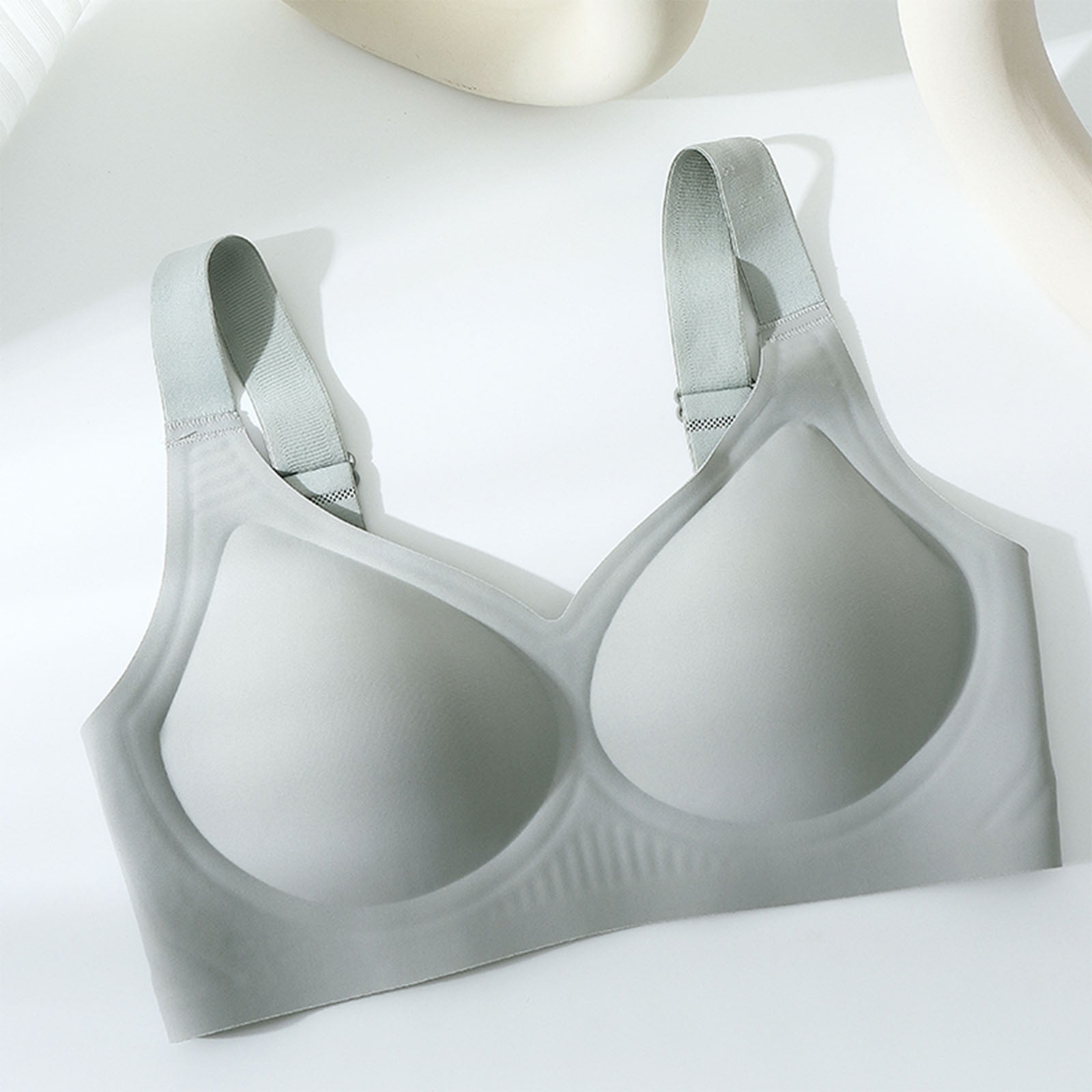 Bras for Women V Neck No Underwire Push Up Bralettes Seamless Soft Cup ...