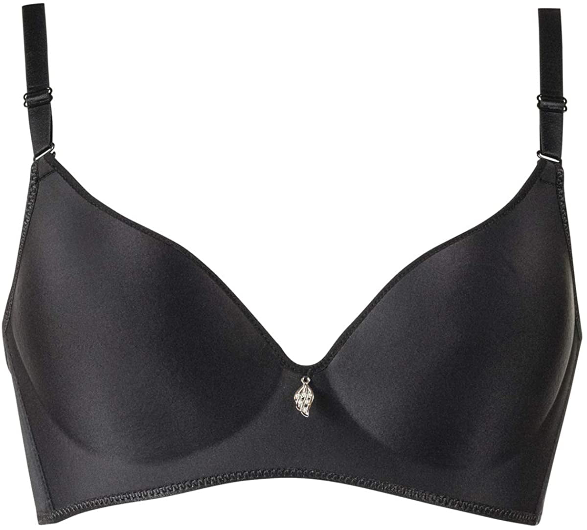 Bras for Women, Wirefree Bra, Padded Everyday Contour Bras Black 38C ...