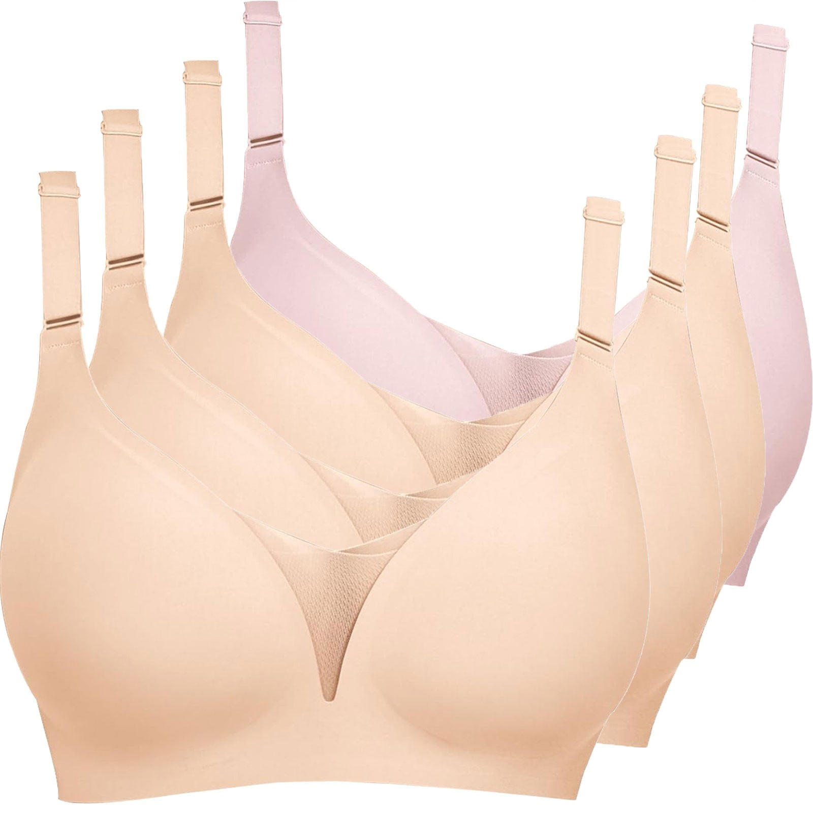 Bras for Women Wirefree Smoothing Available wireless 2025 New 4 Piece ...