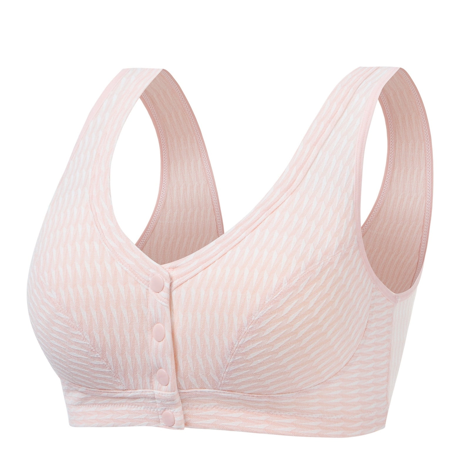 Bras for Women Wireless Bralettes Solid Open Button Full Coverage Push ...