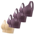 Bras for Women Wireless Front Closure Comfort Bra With Wide Straps ...