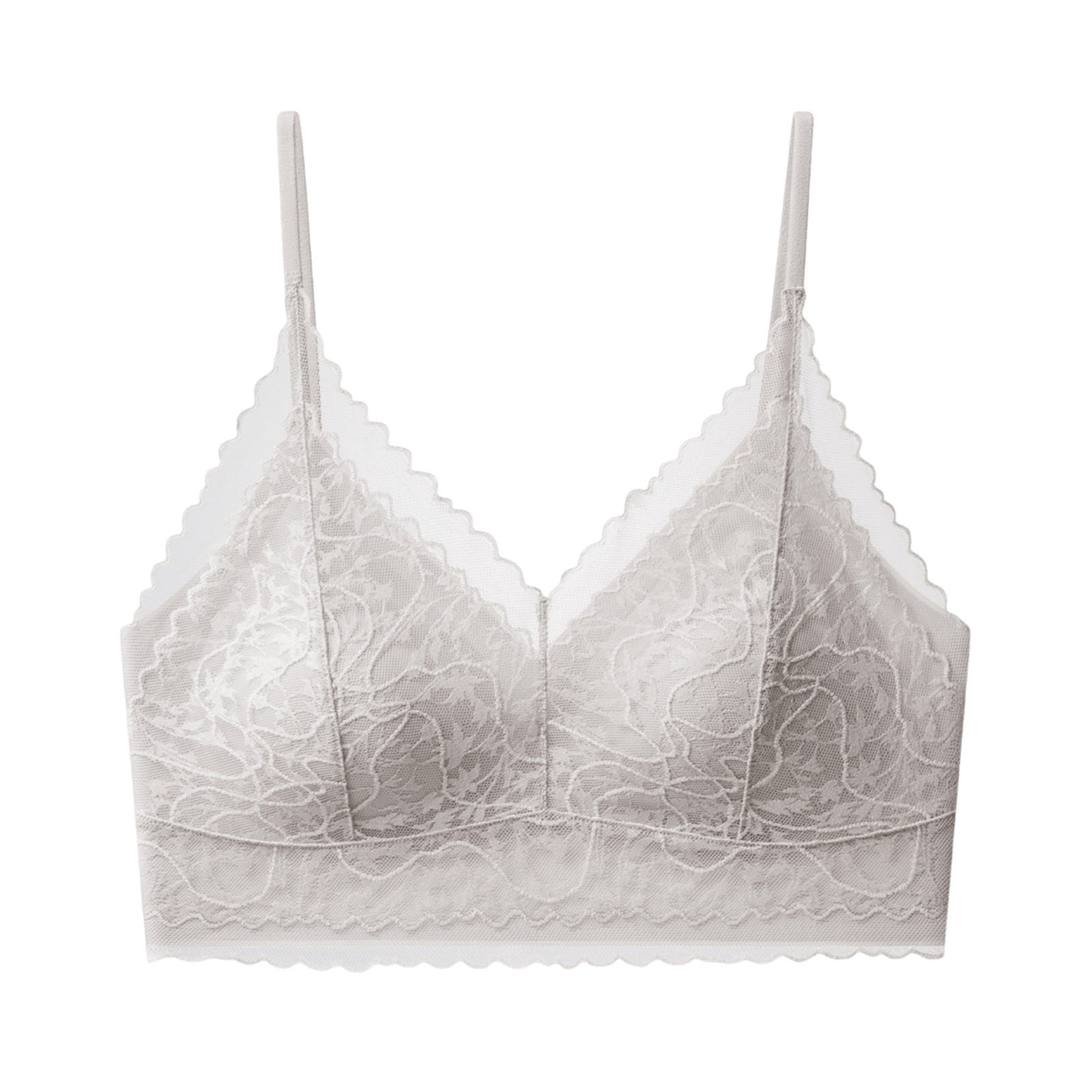 Bras for Women, Wireless Push Up Lace Bra for Women Full-Coverage ...