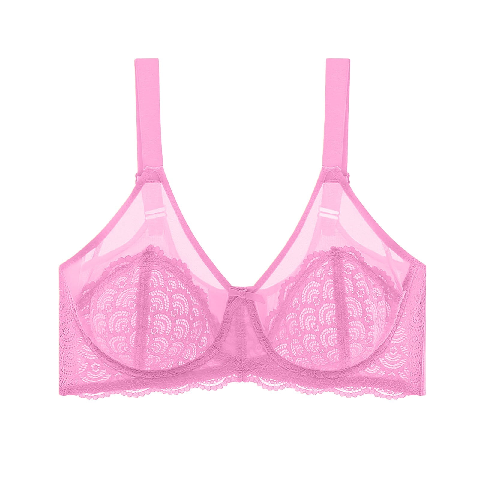 Bras for Women Wireless Unpadded Mesh Lace Strappy Everyday Sleep ...