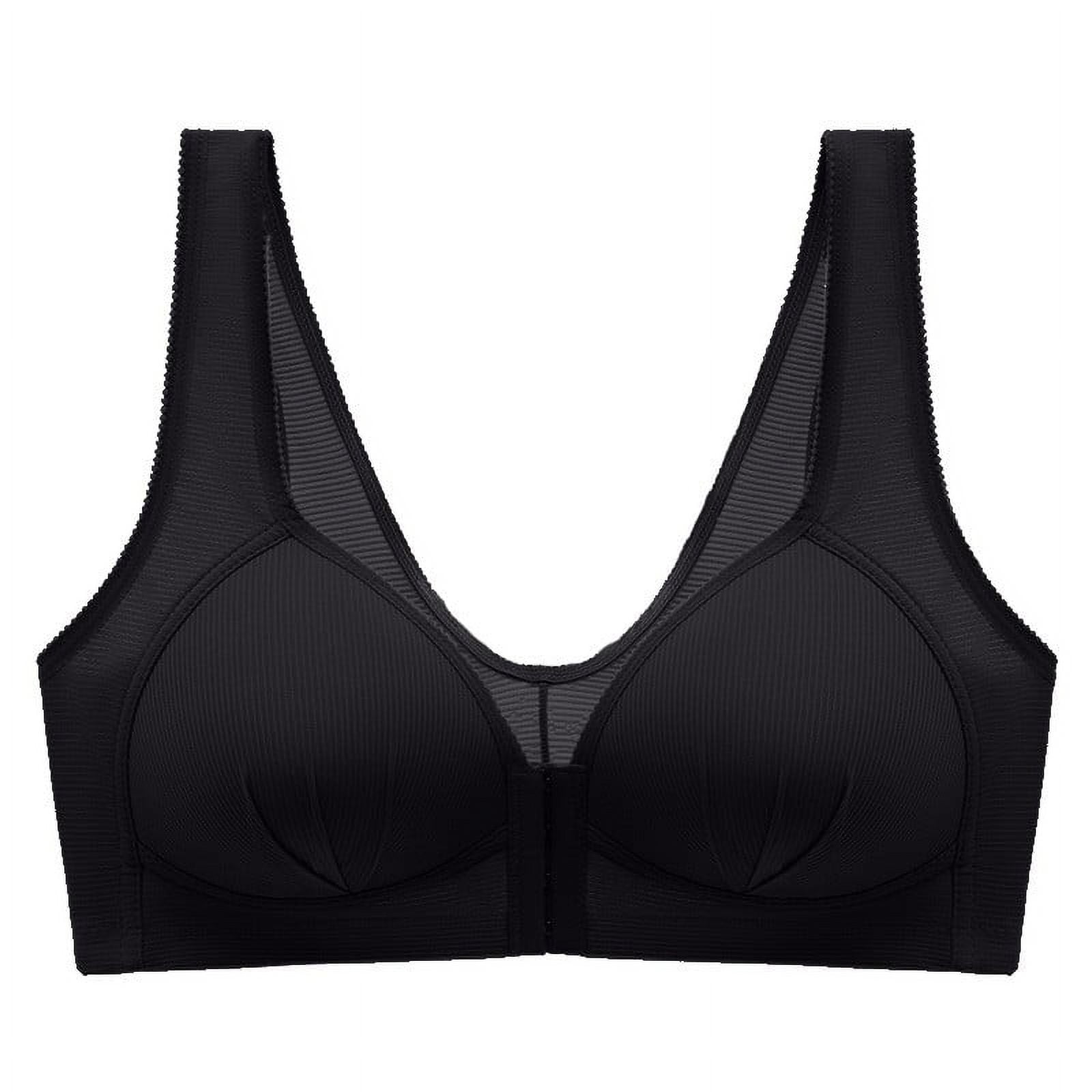 Bras for Women Wireless Zip Front Closure Support Bras for Women Plus ...